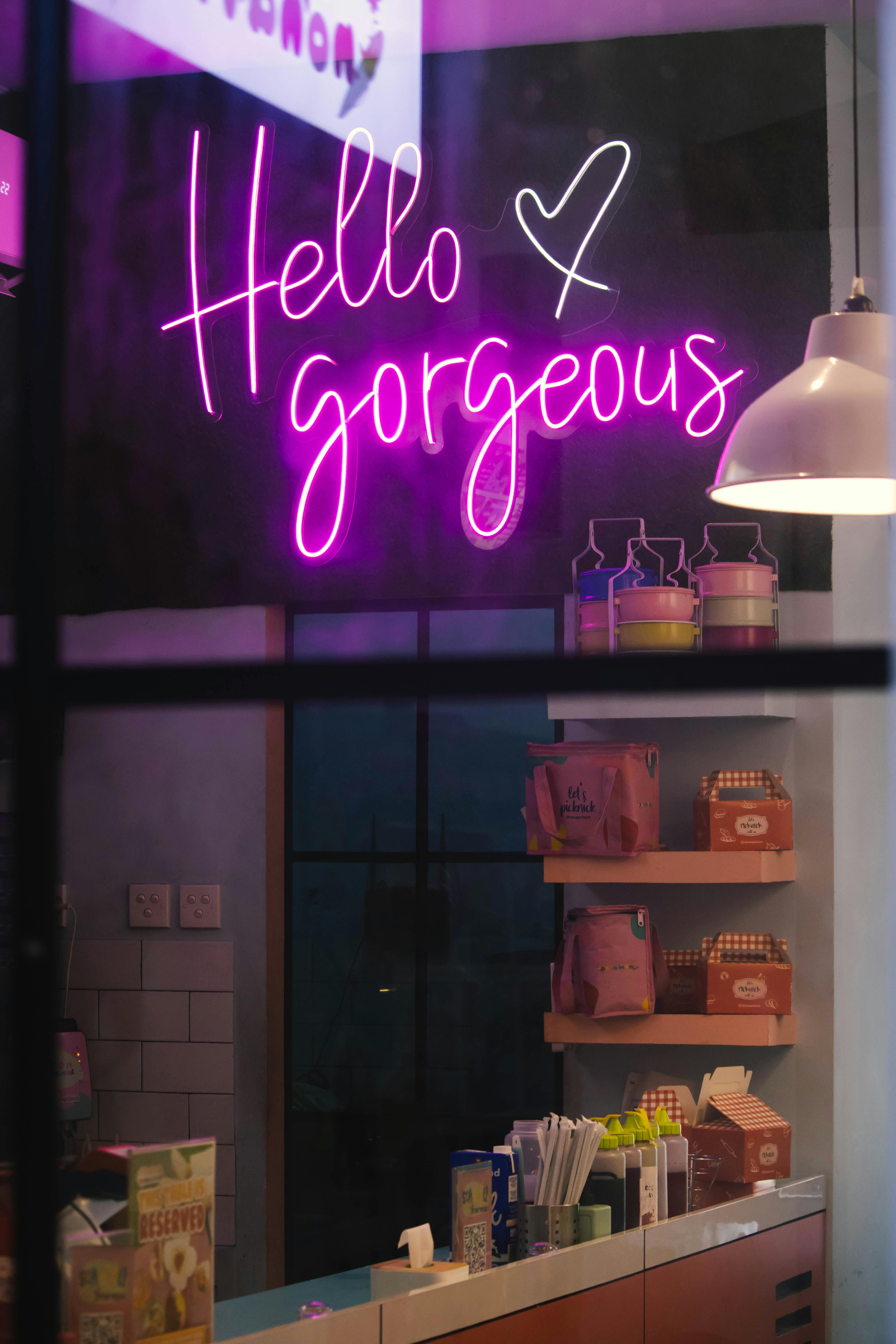 Purple Neon Light Signage · Free Stock Photo