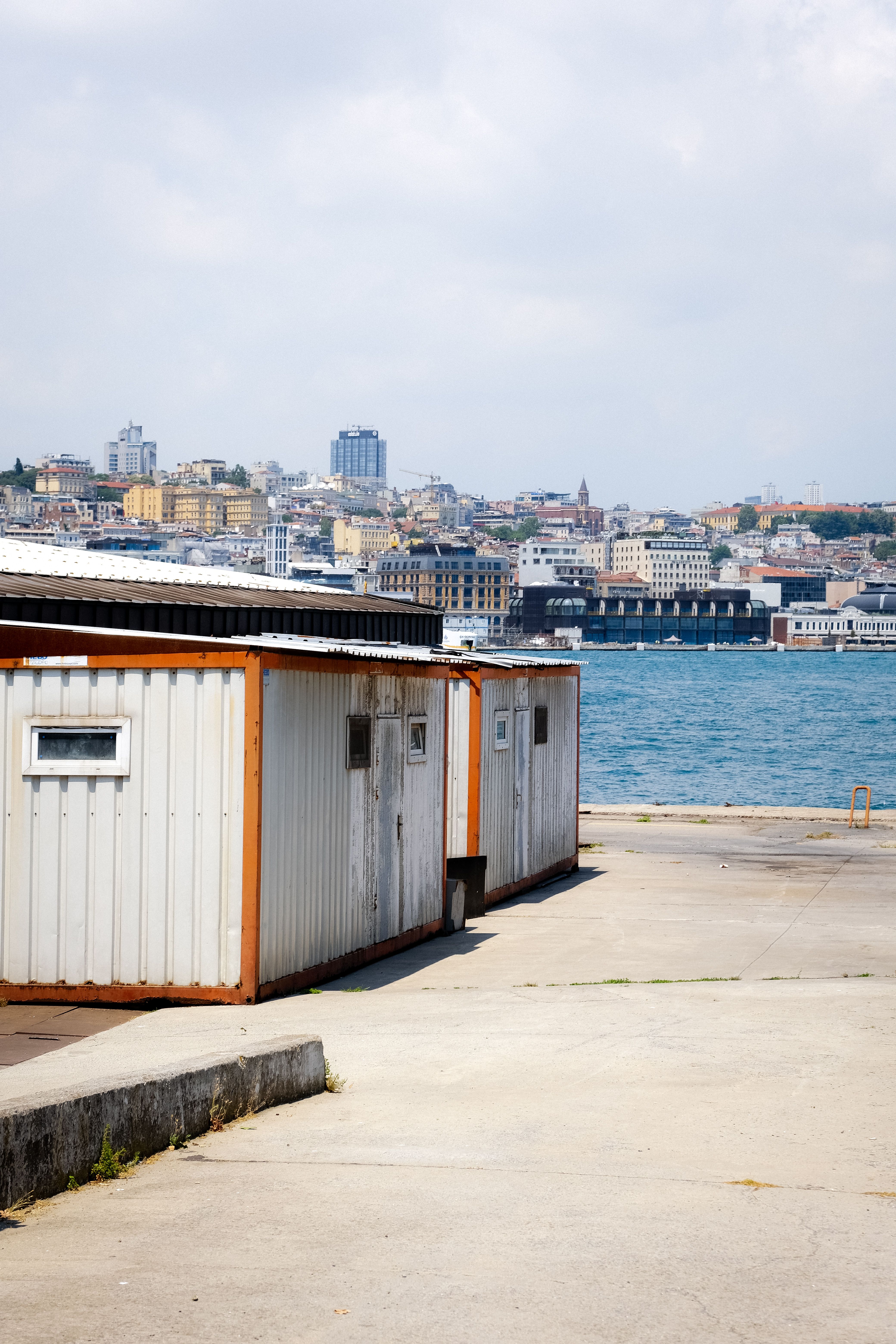 Metal Huts in Port · Free Stock Photo