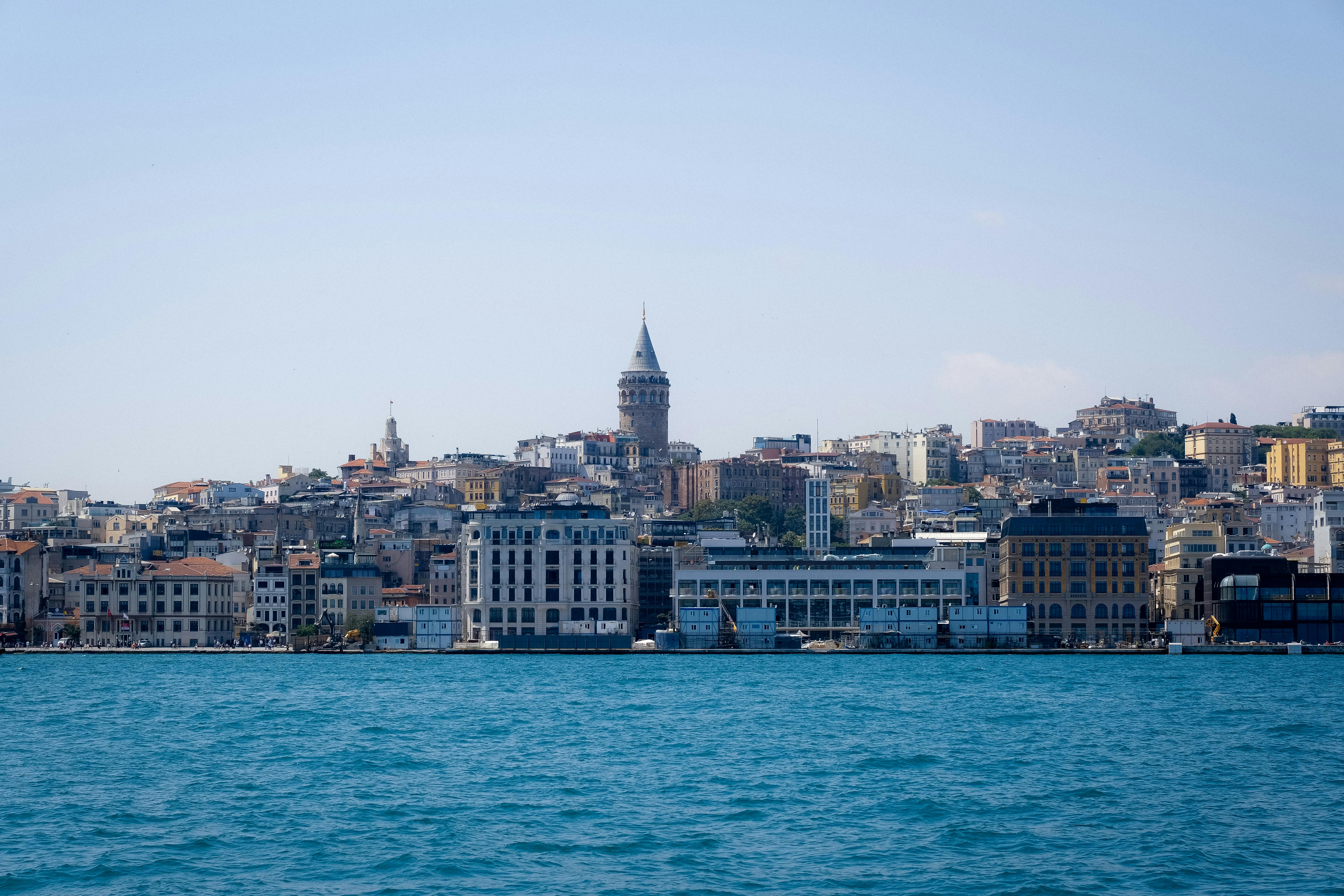 Coastal City Drone Shot · Free Stock Photo