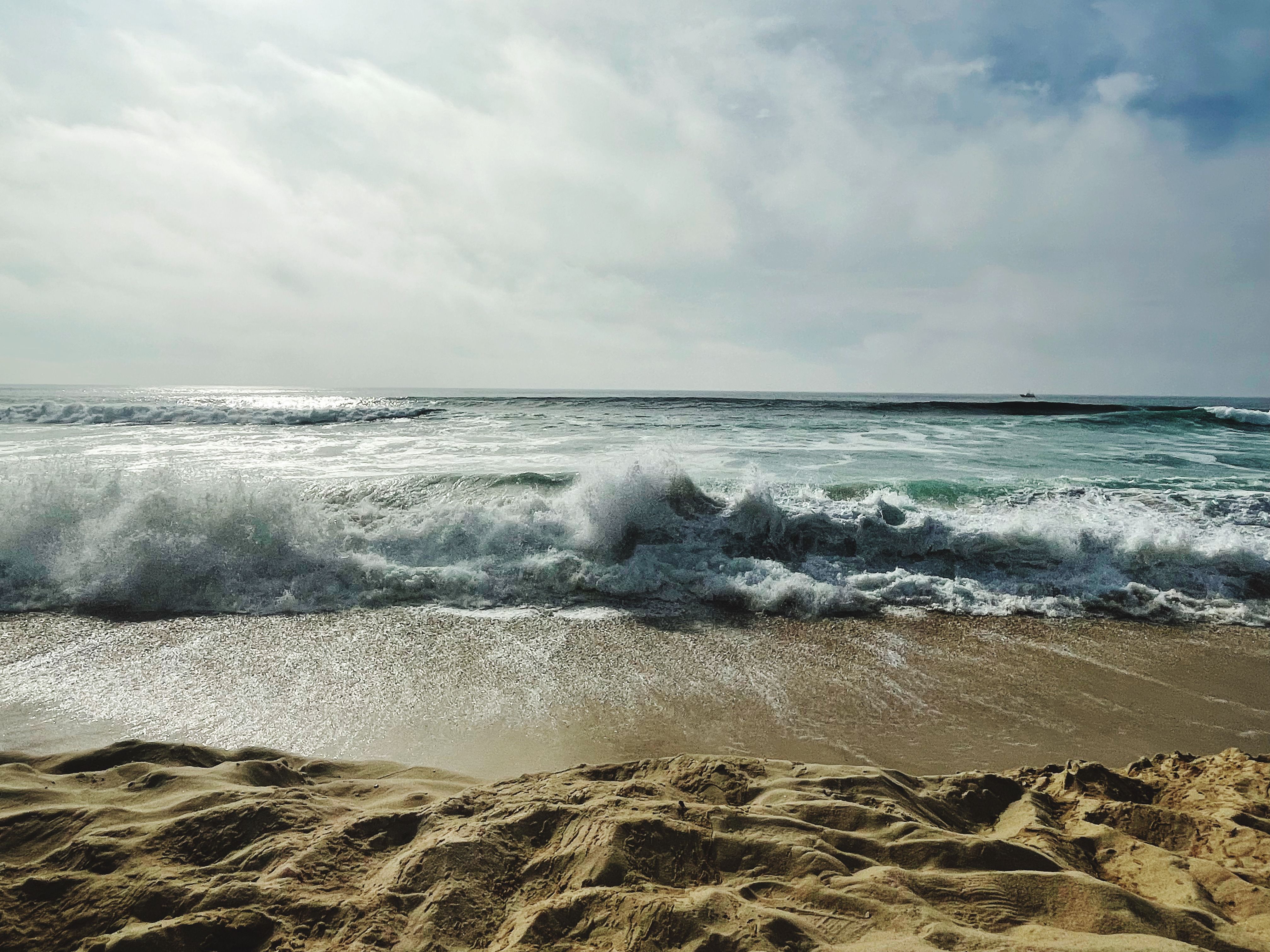 Man on Beach and Sea Landscape · Free Stock Photo