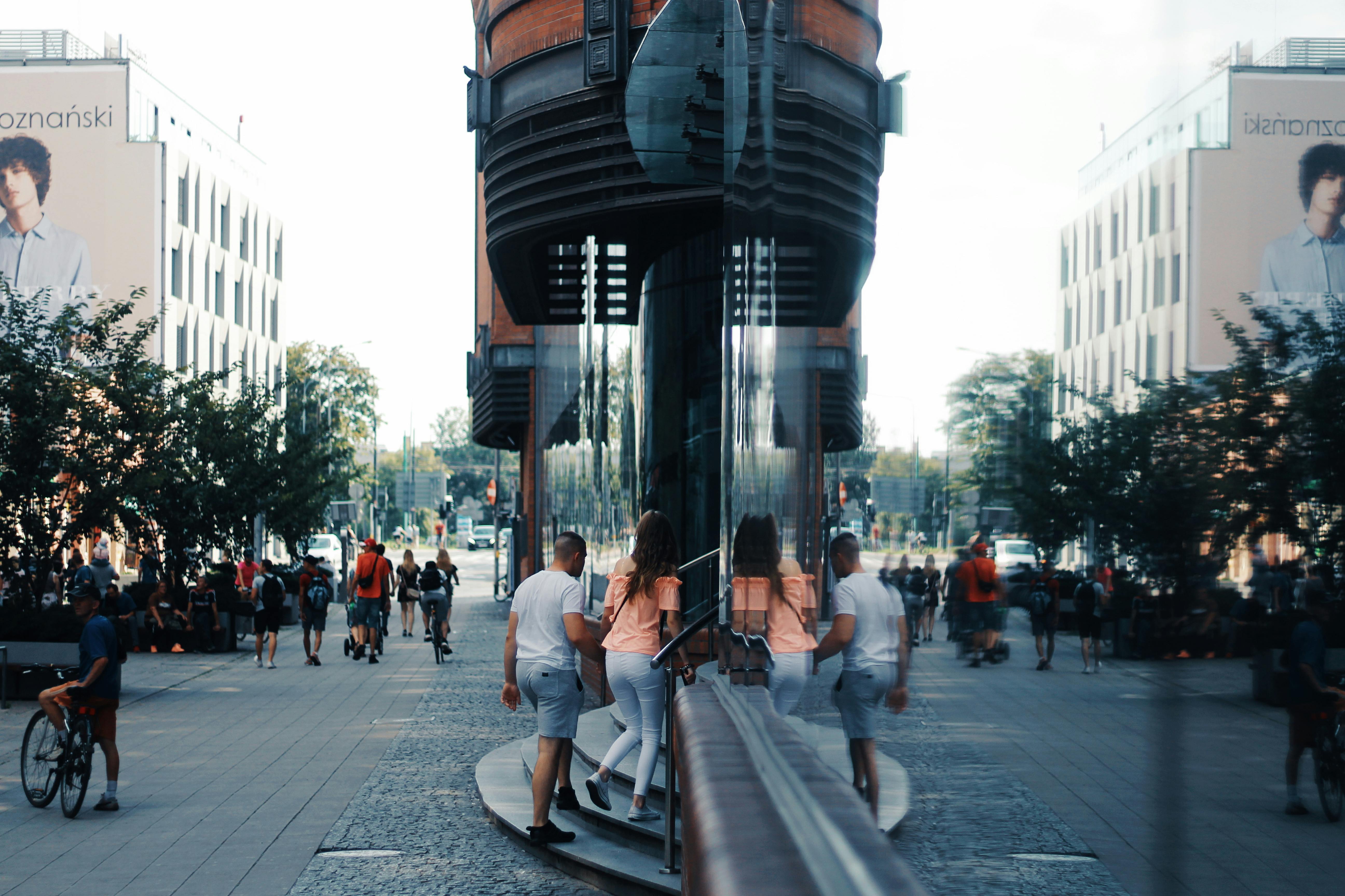 Woman And Entering A Building · Free Stock Photo