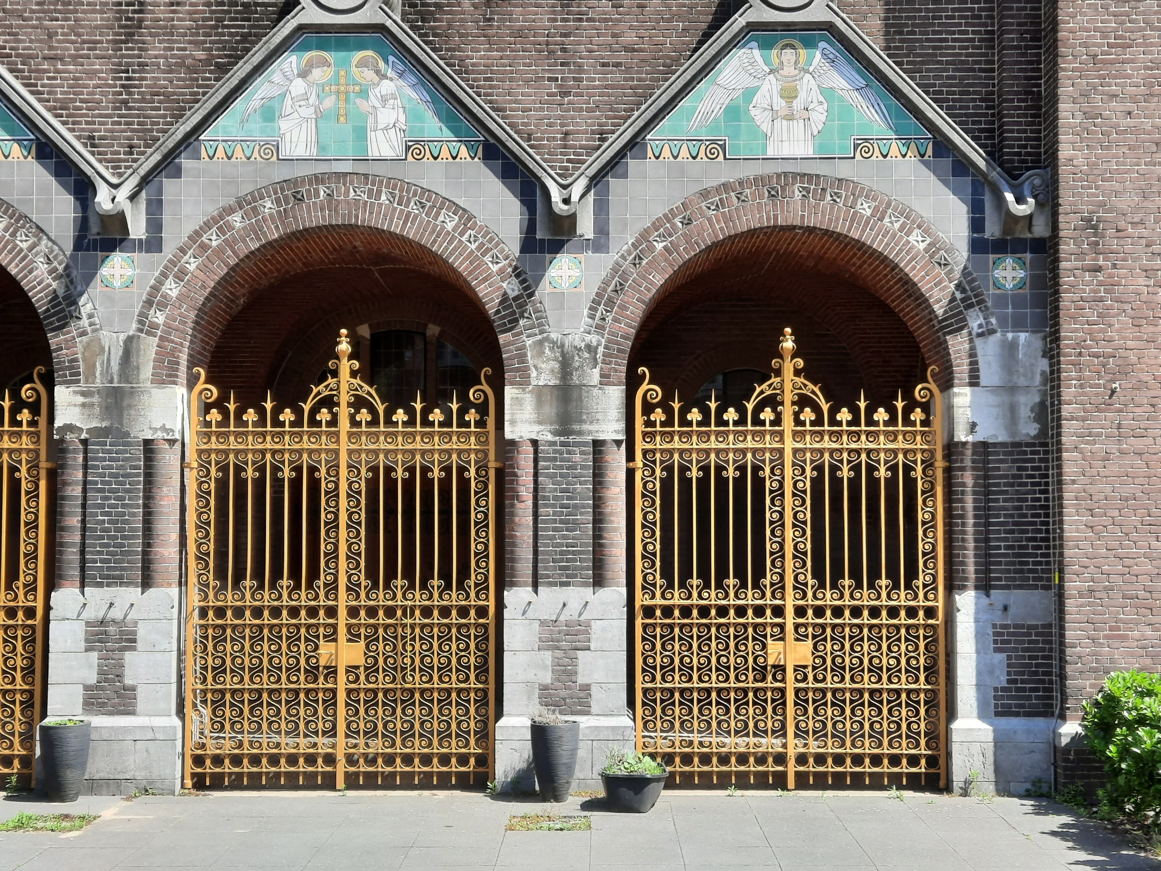 Green Metal Gate with Building Number · Free Stock Photo