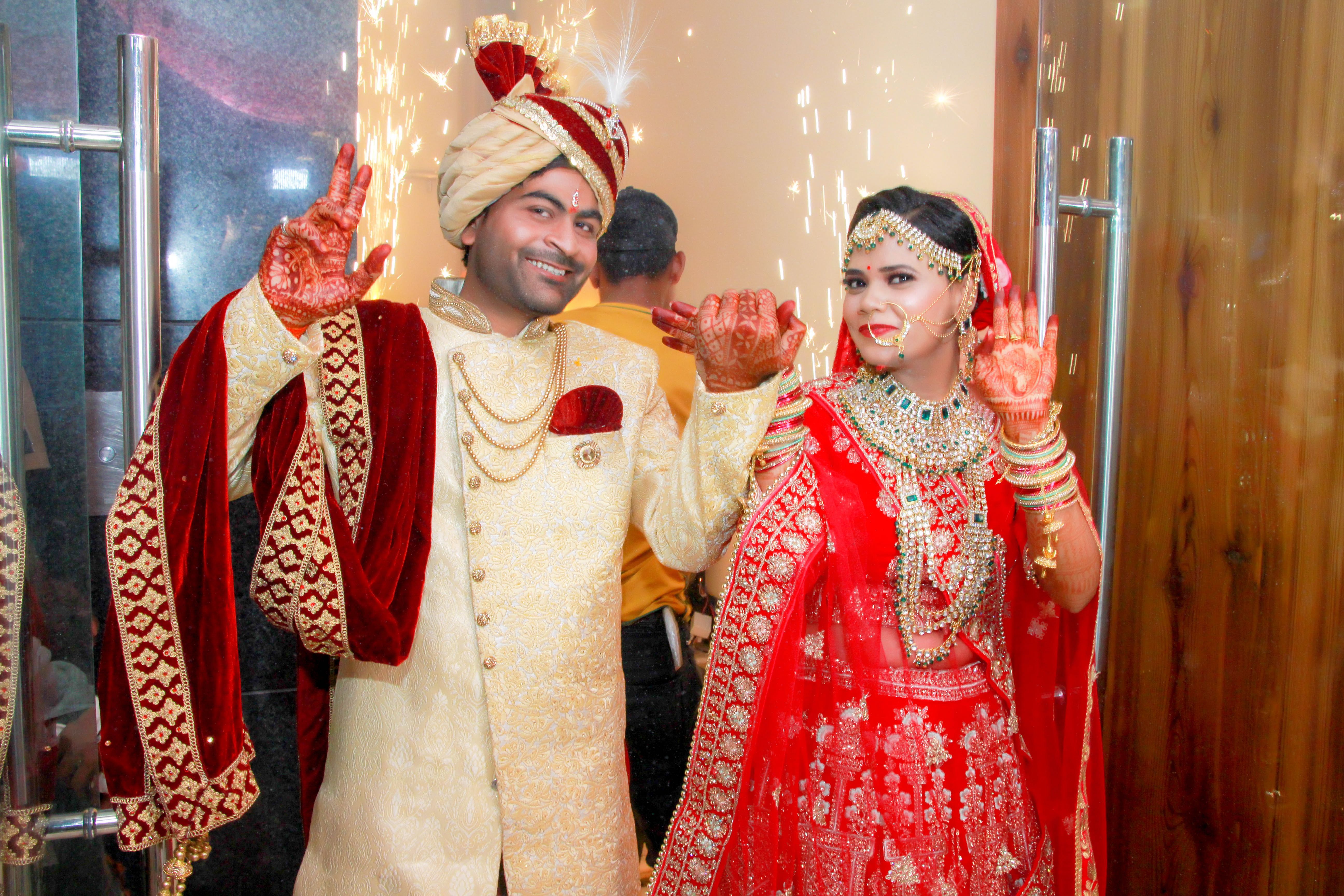 Couple in Traditional Wedding Costumes · Free Stock Photo