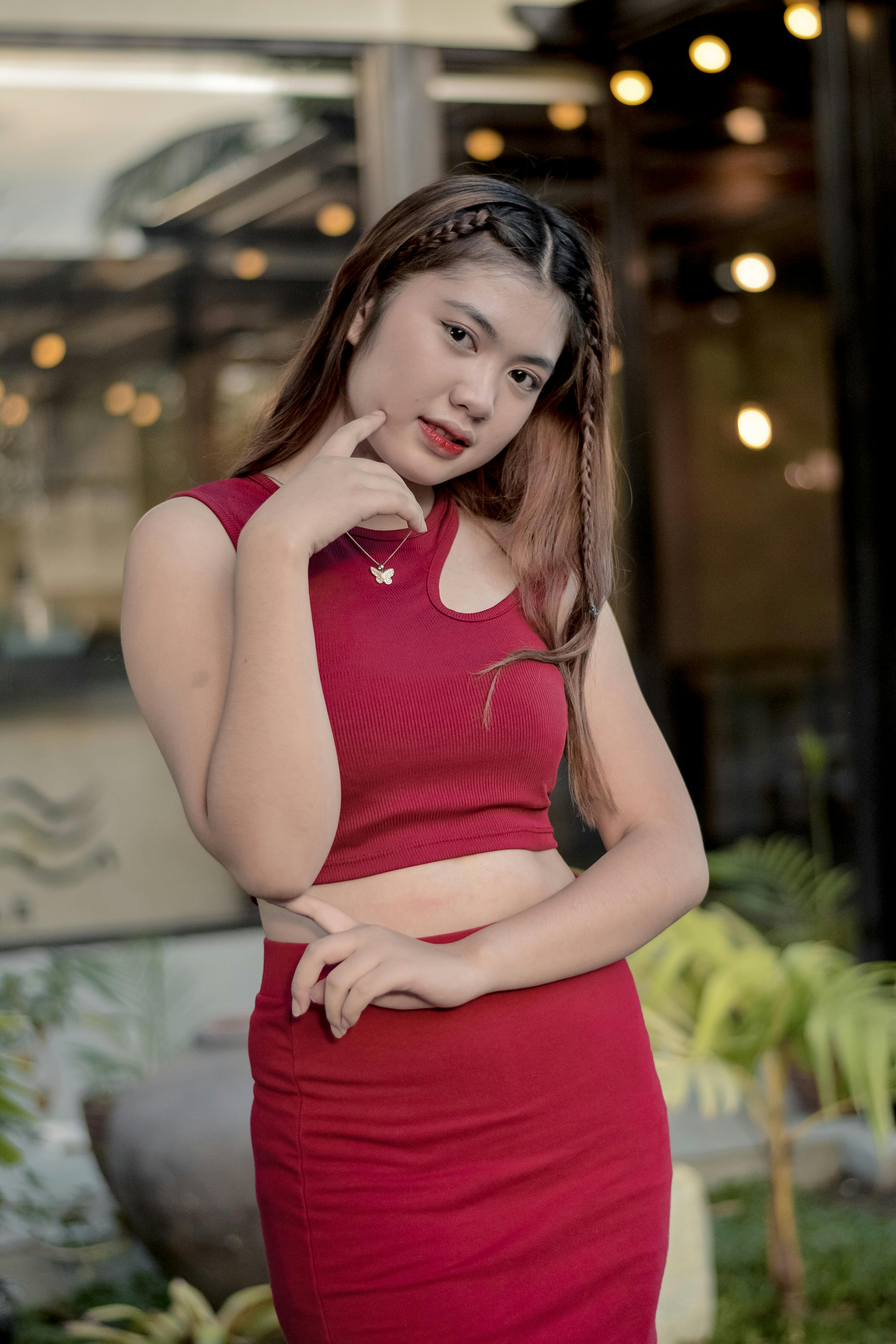 Girl in Red Outfit · Free Stock Photo