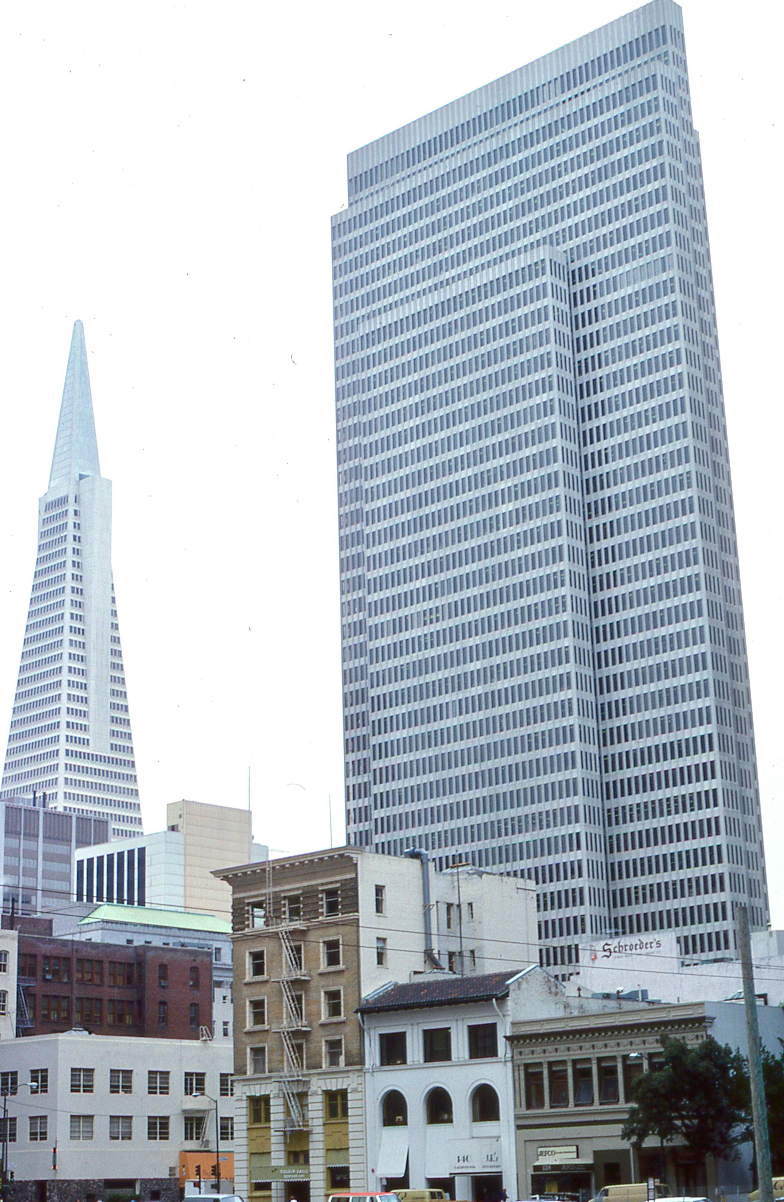 Buildings at Pershing Square in Downtown Los Angeles, California ...