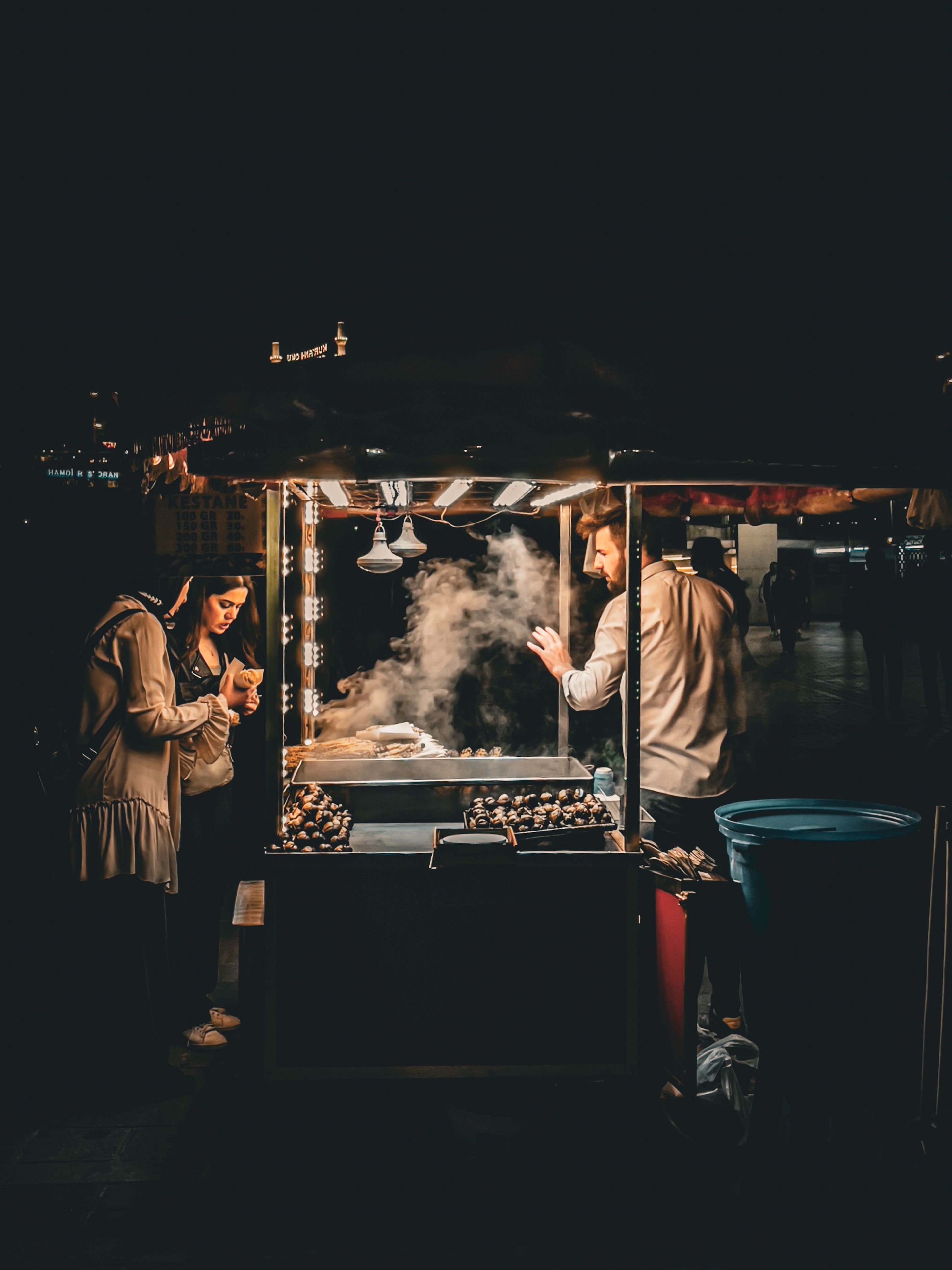 People walking in a Street of Food Stalls · Free Stock Photo