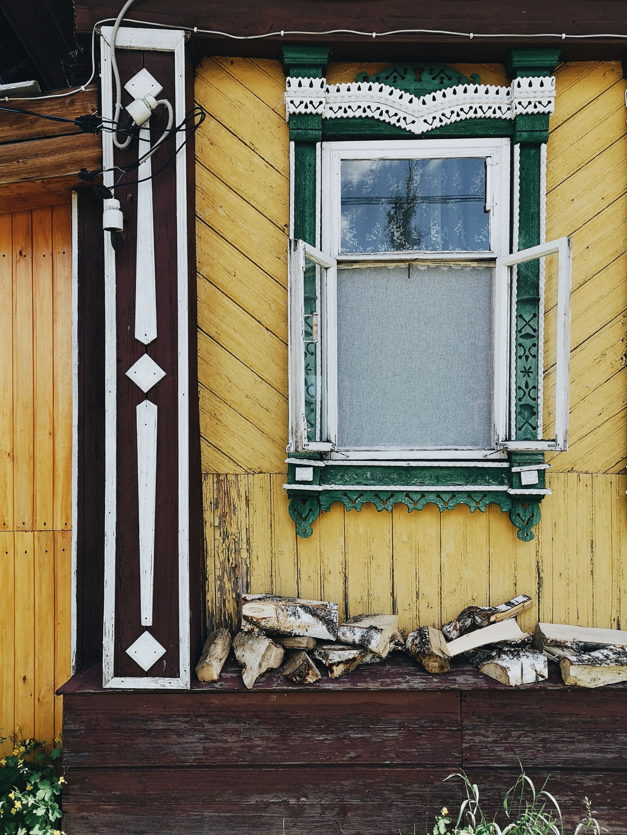 Old Village House with Ornamental Window Frame · Free Stock Photo
