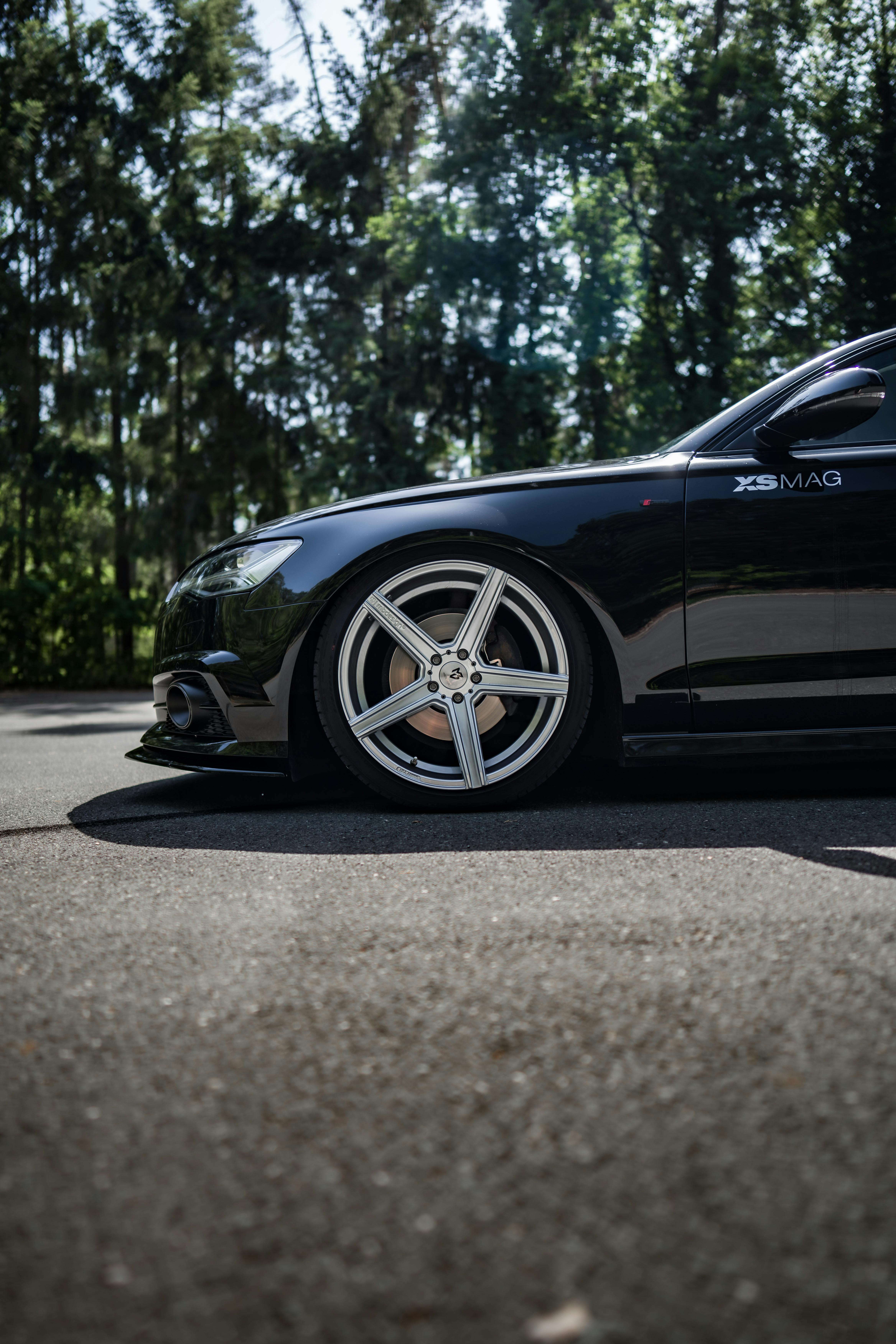 Modern Car Front on Road · Free Stock Photo