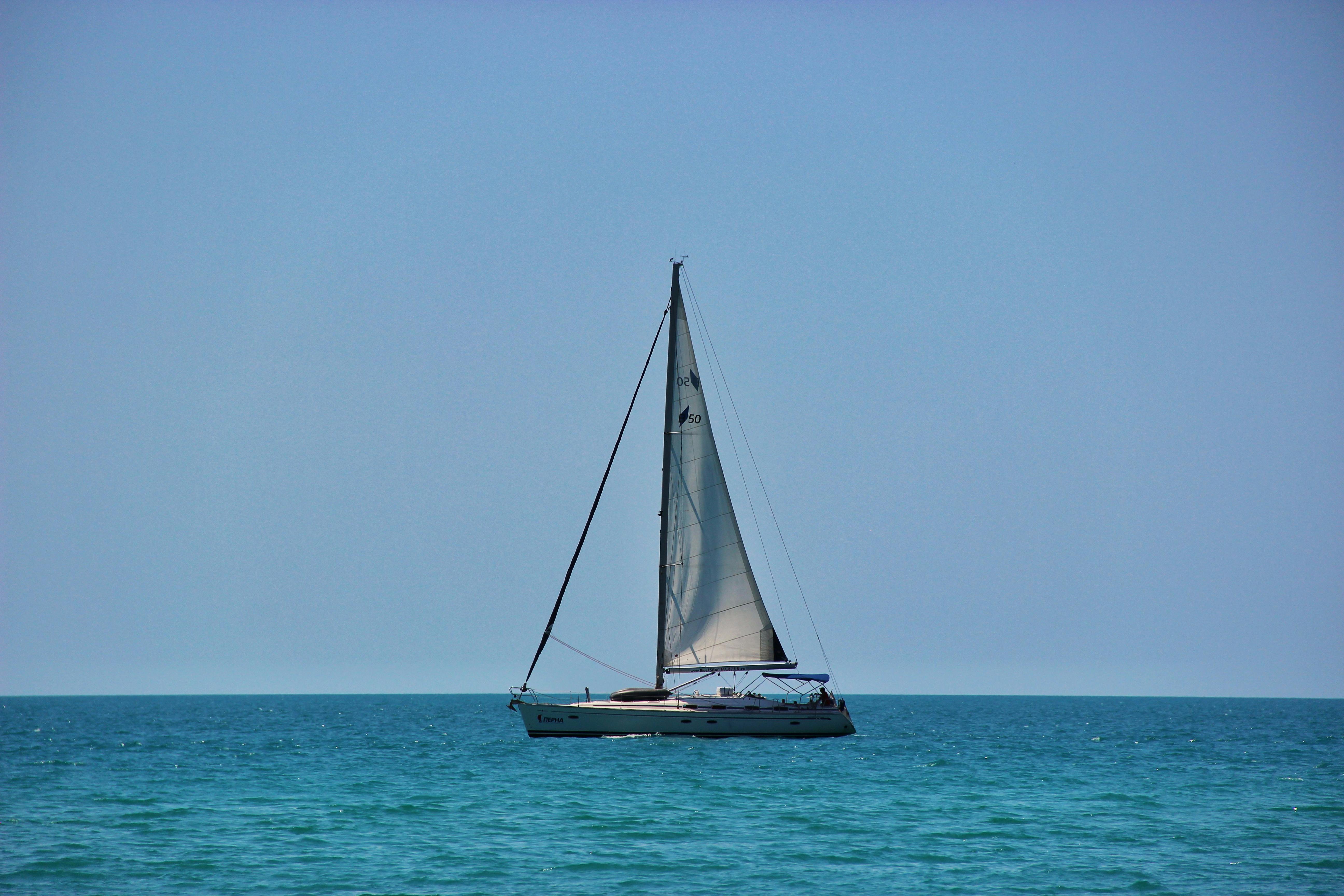 High Angle Photo of White Boat on Body of Water · Free Stock Photo