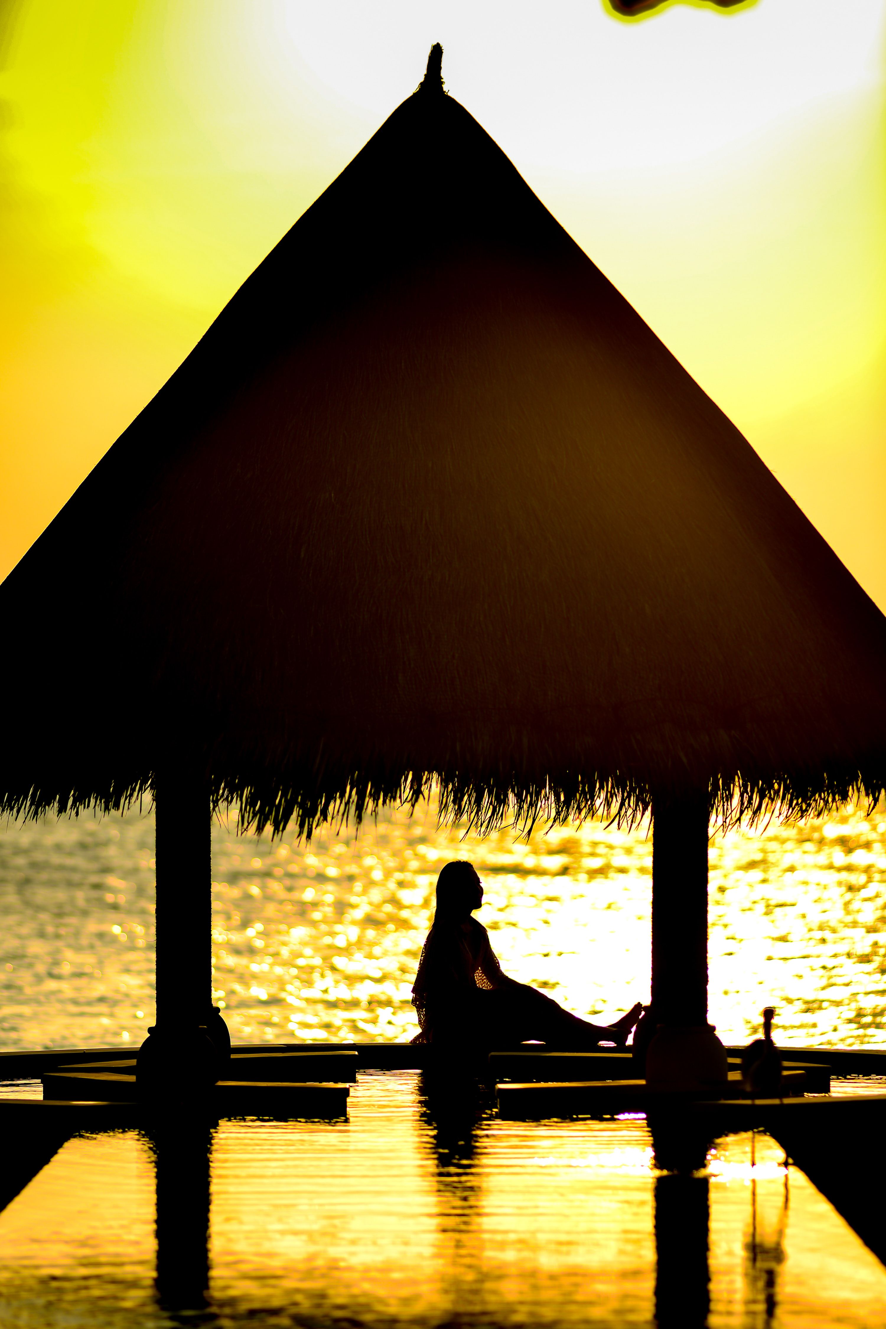 Silhouette of Black Hut · Free Stock Photo