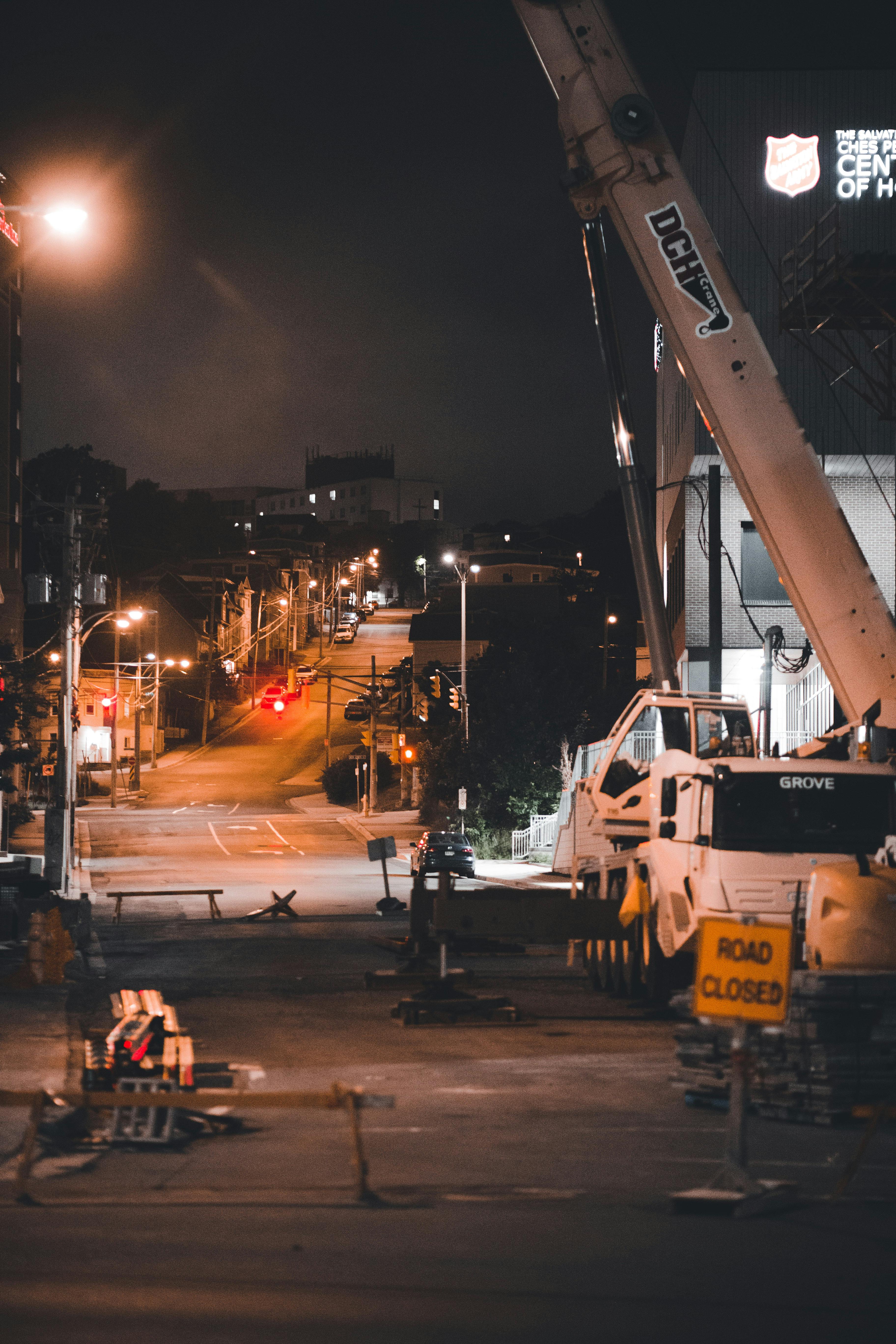 A Closed Road Under Bright Moon at Night · Free Stock Photo