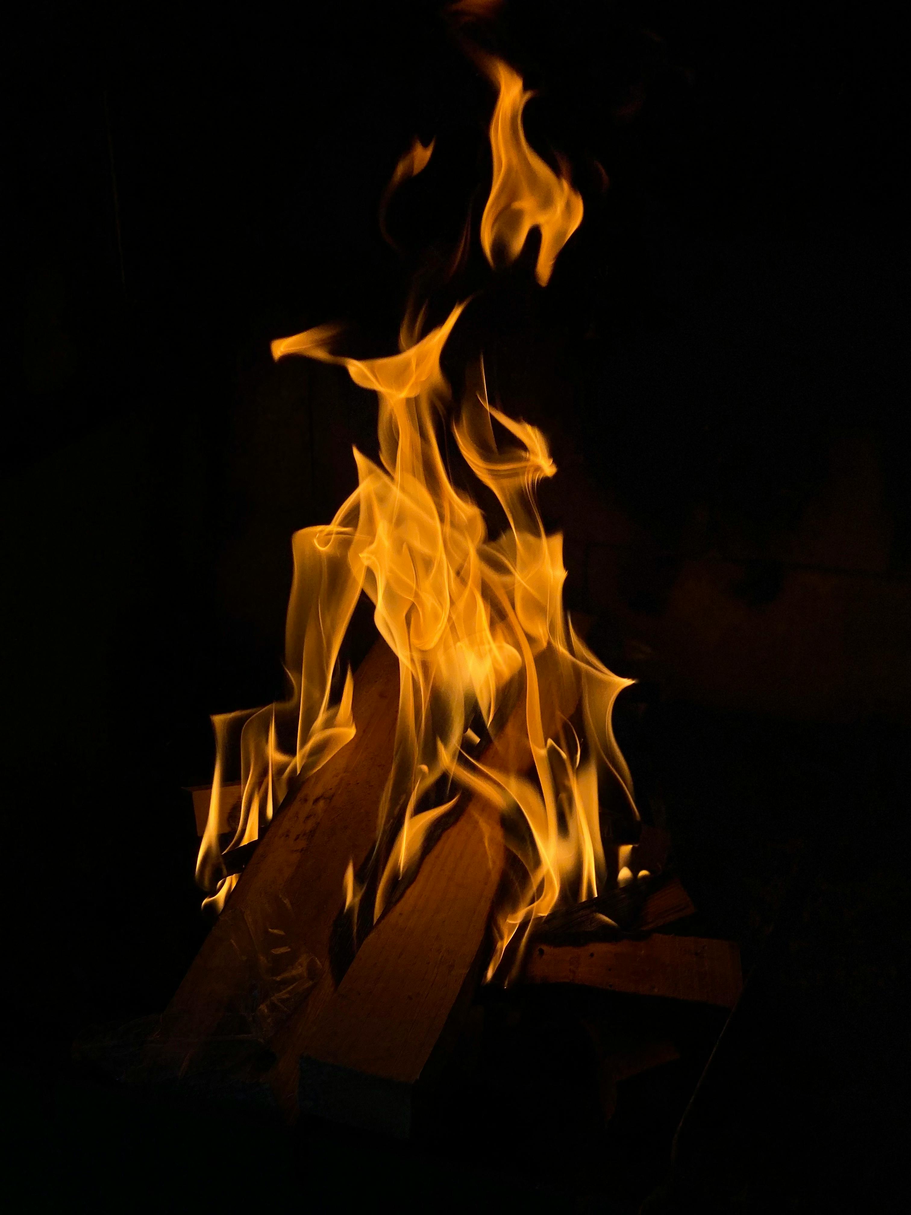 Fire during Night Time · Free Stock Photo