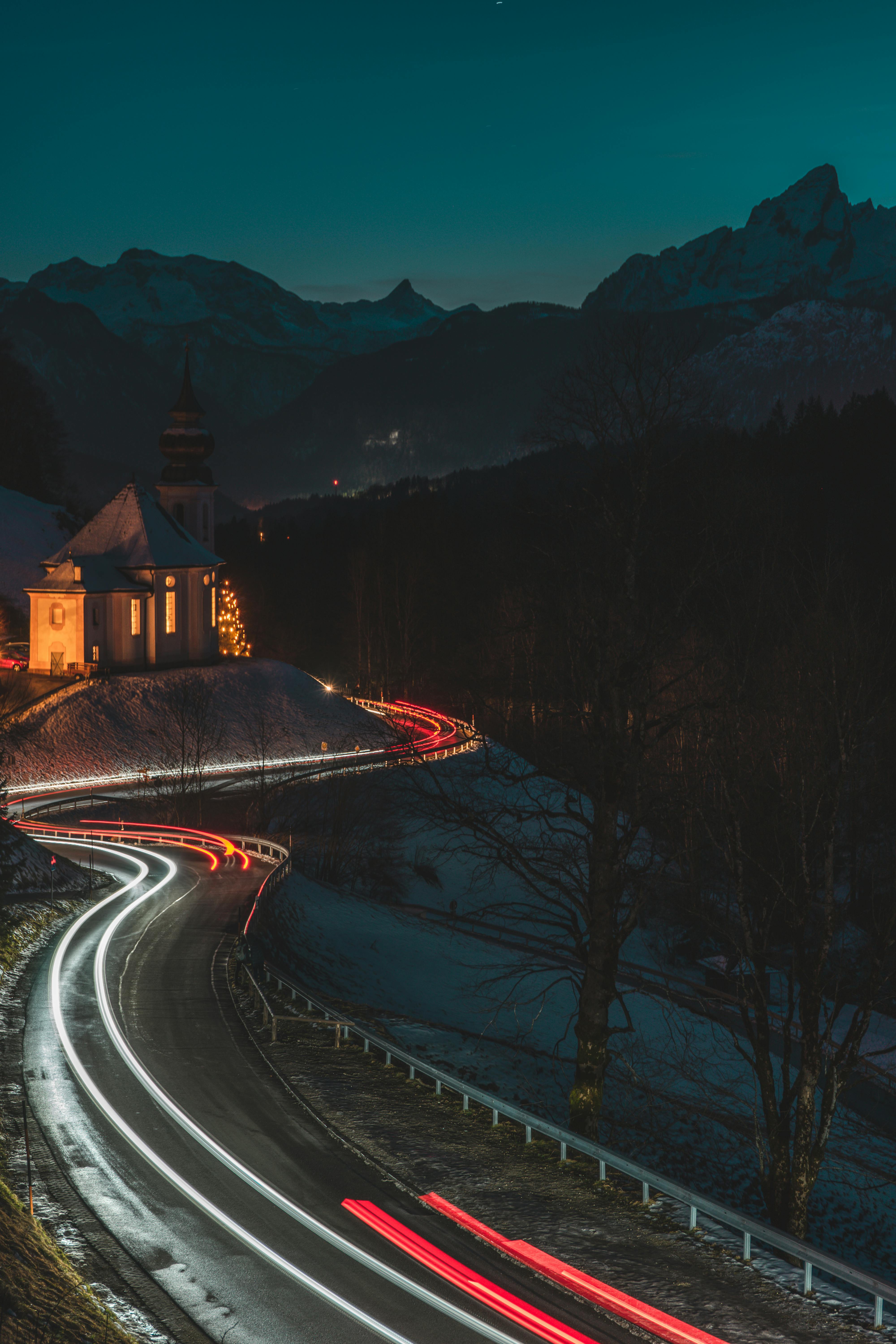 Light Trails on Road during Evening · Free Stock Photo