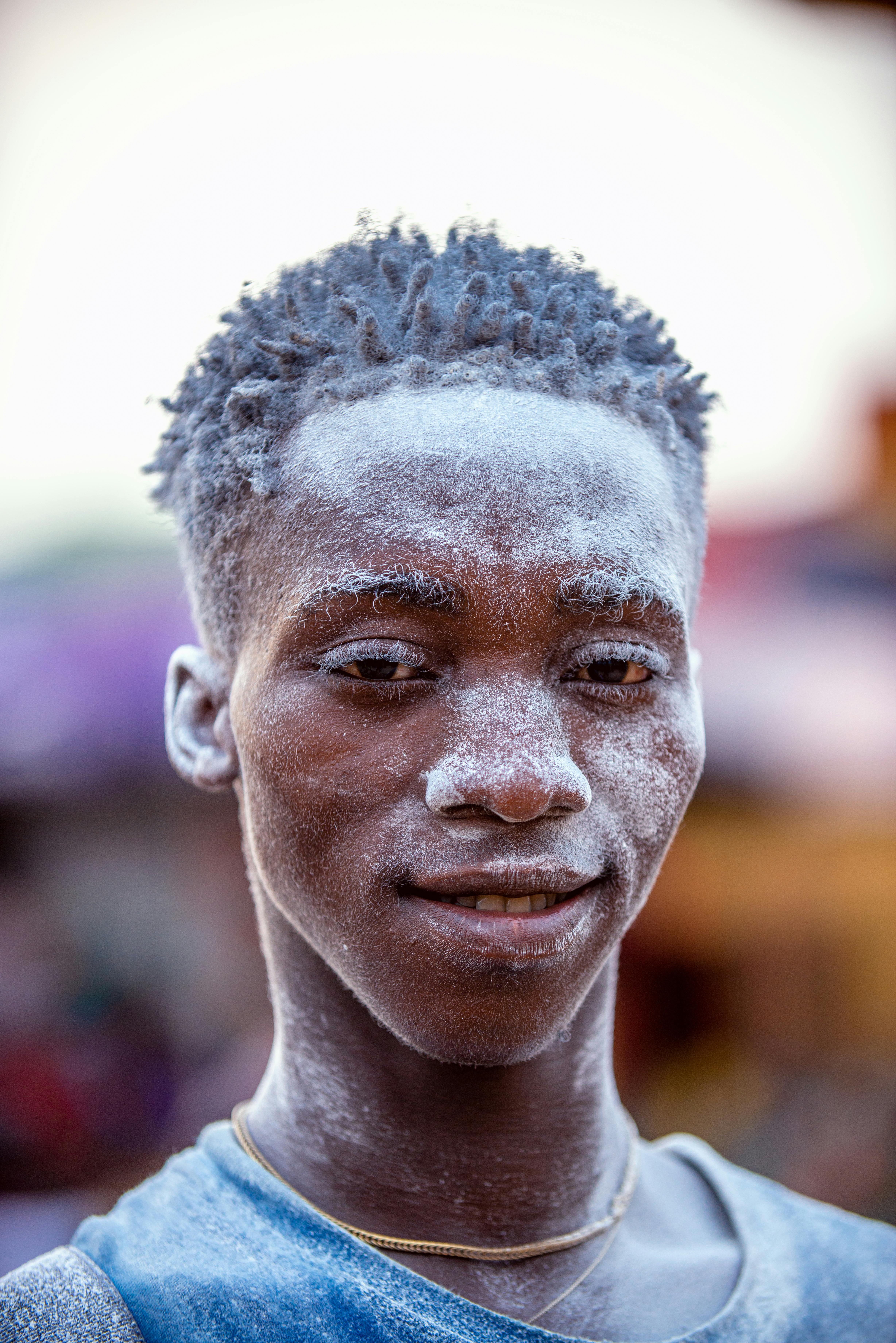 A Man with White Powder · Free Stock Photo