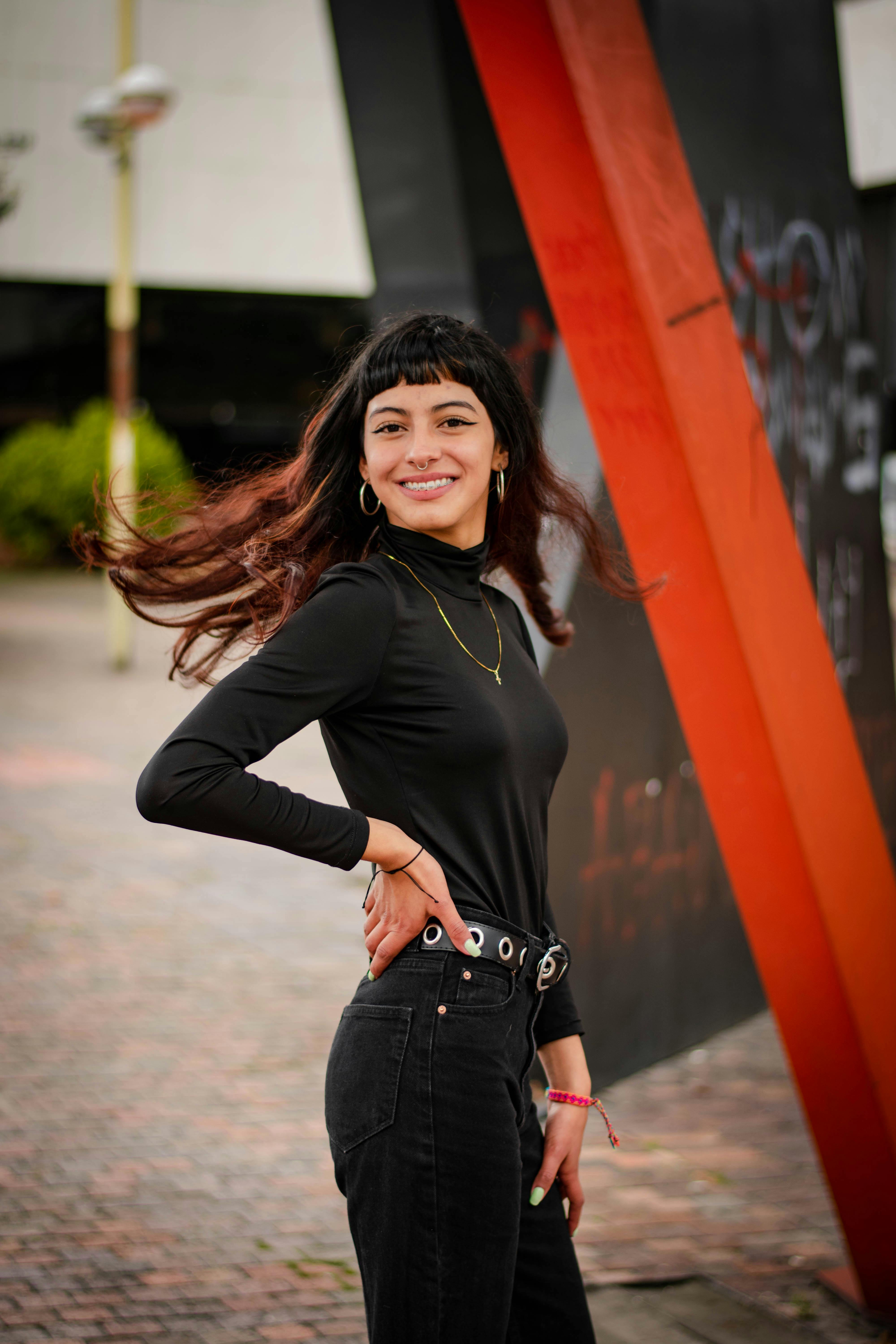 Woman Wearing Black Sweater · Free Stock Photo