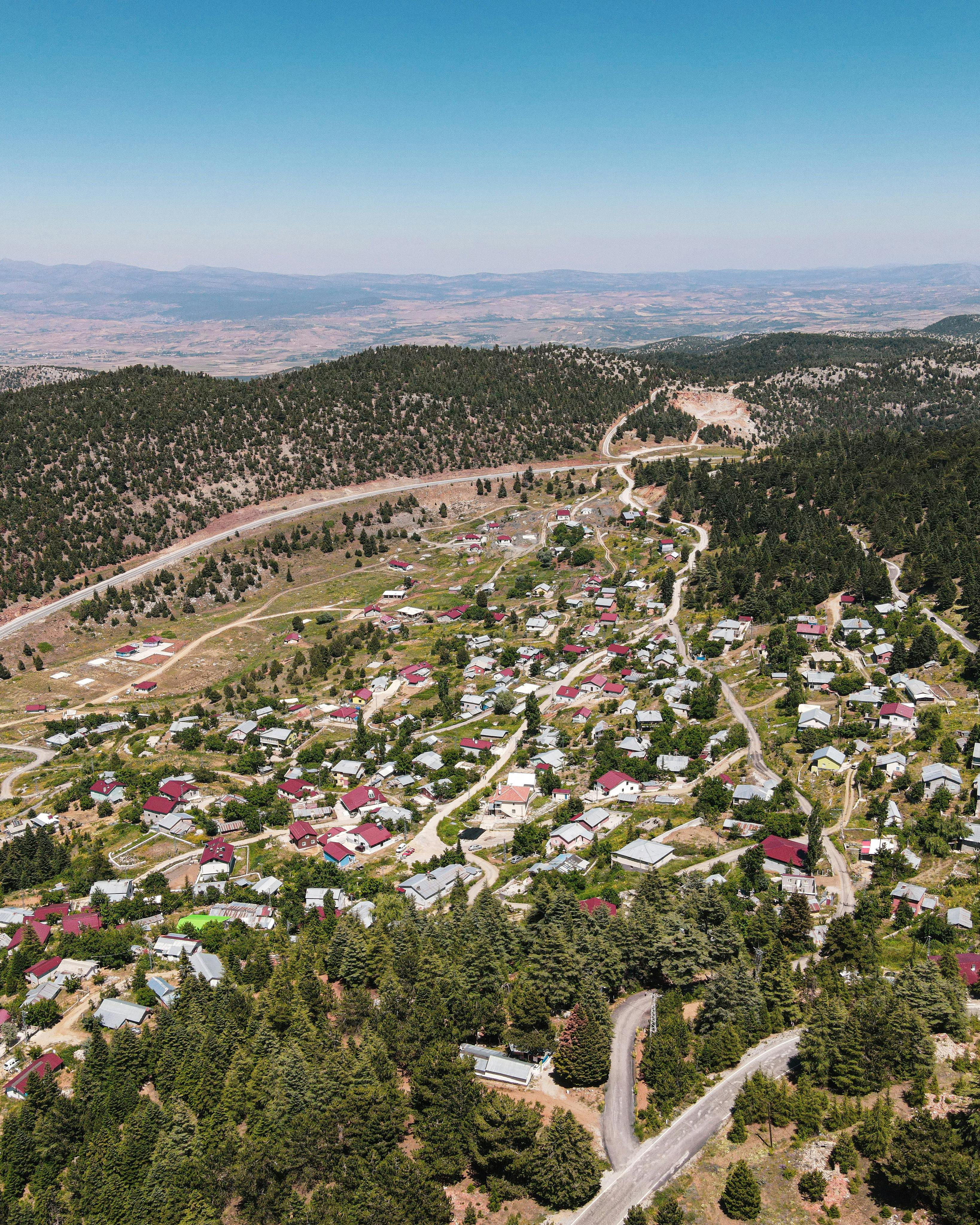 Aerial View of a Village · Free Stock Photo