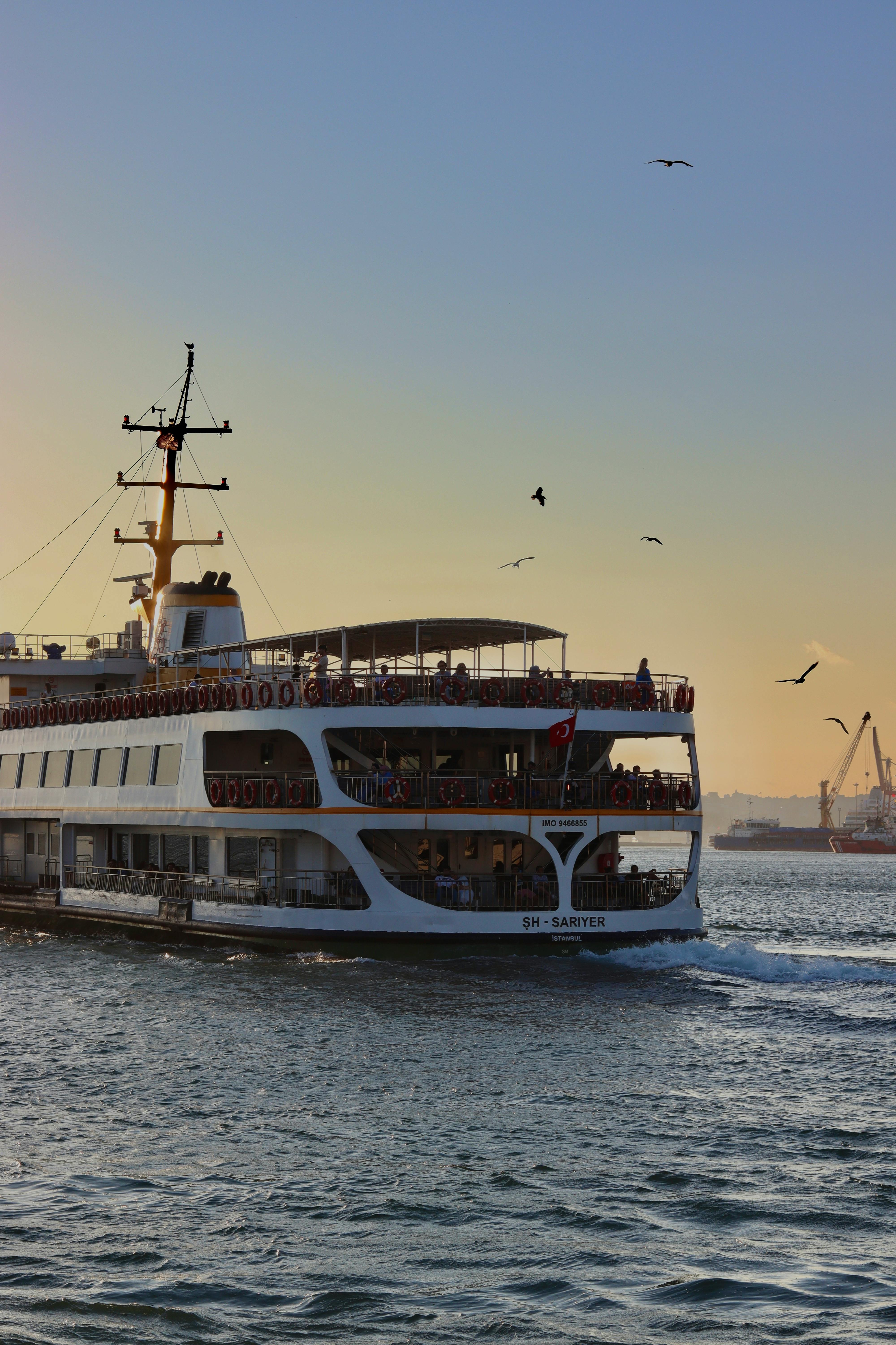 Side View of a Ferry Boat on the Sea · Free Stock Photo