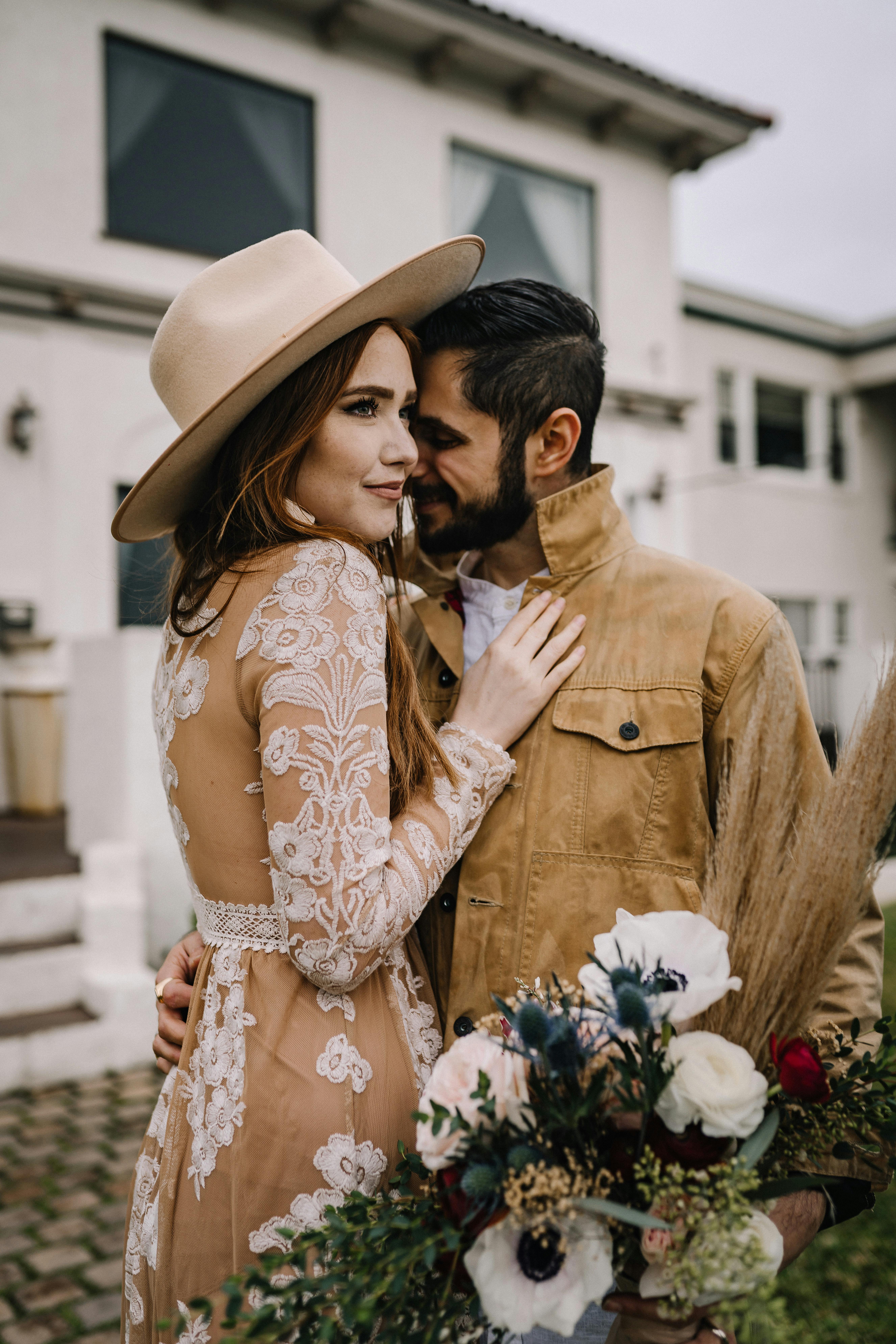 A Couple in Matching Color Outfits · Free Stock Photo