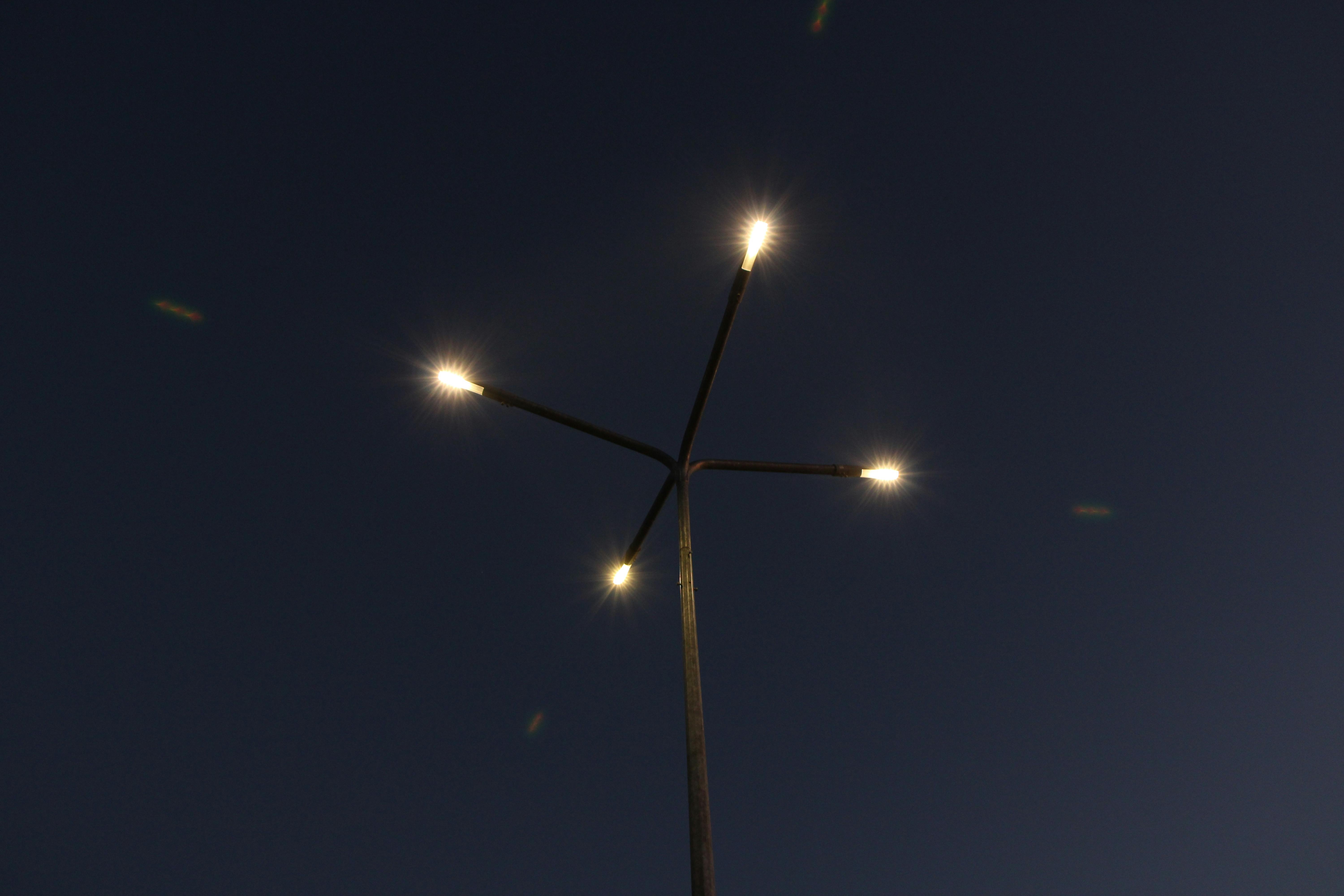 Low Angle Shot of a Lamp Post at Night · Free Stock Photo