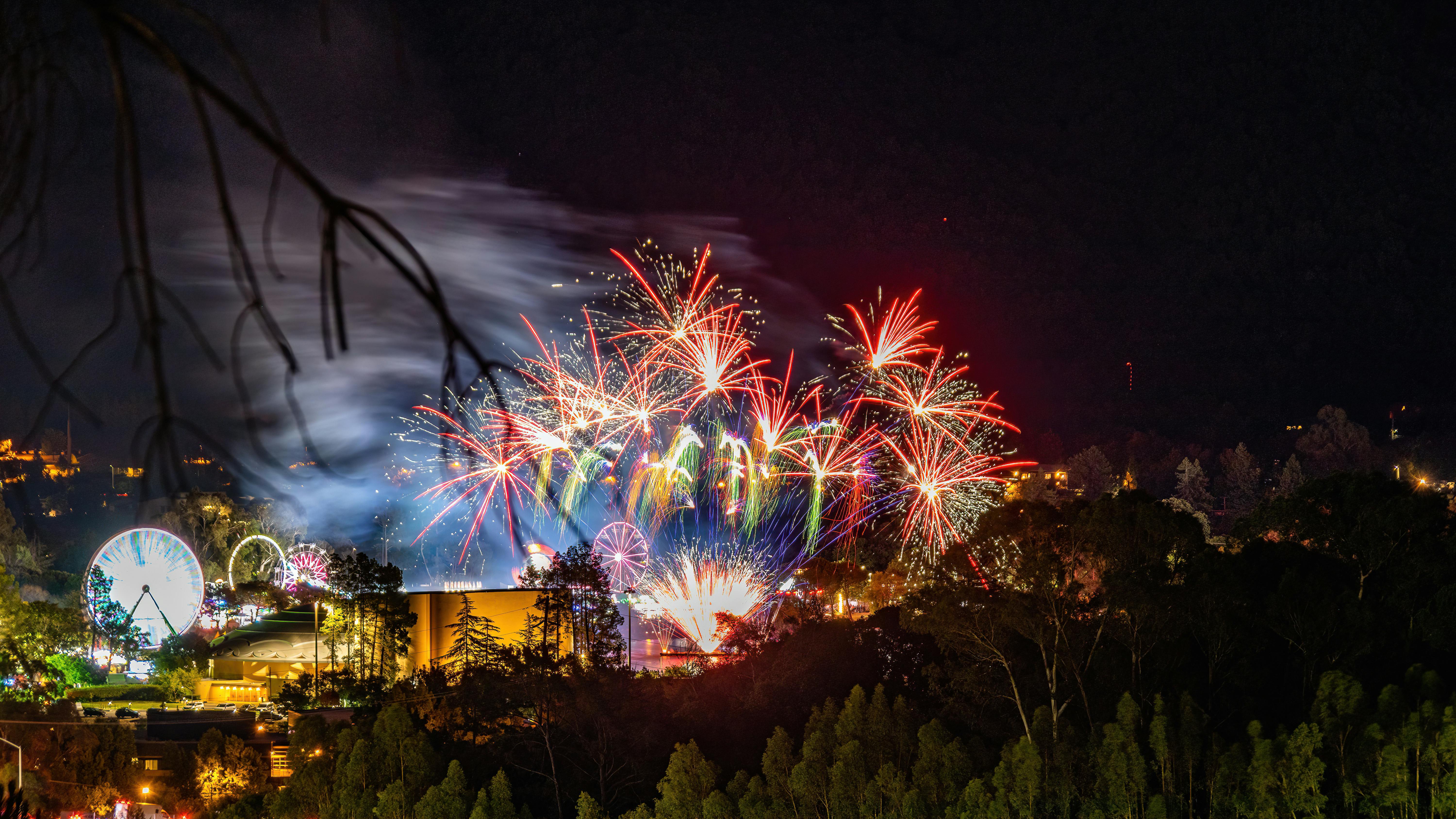 Fireworks in Amusement Park · Free Stock Photo