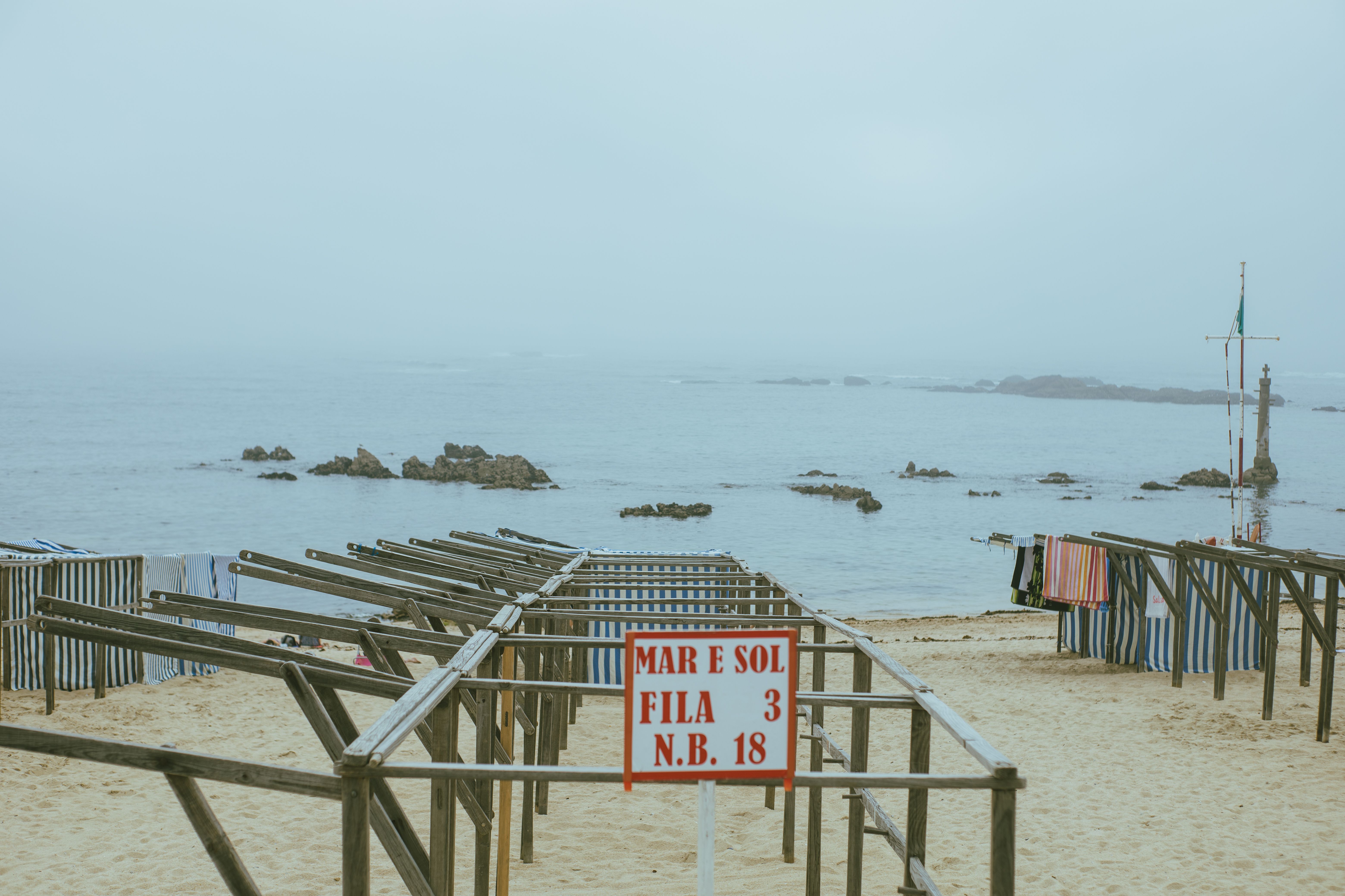 Seashore on a Foggy Day · Free Stock Photo