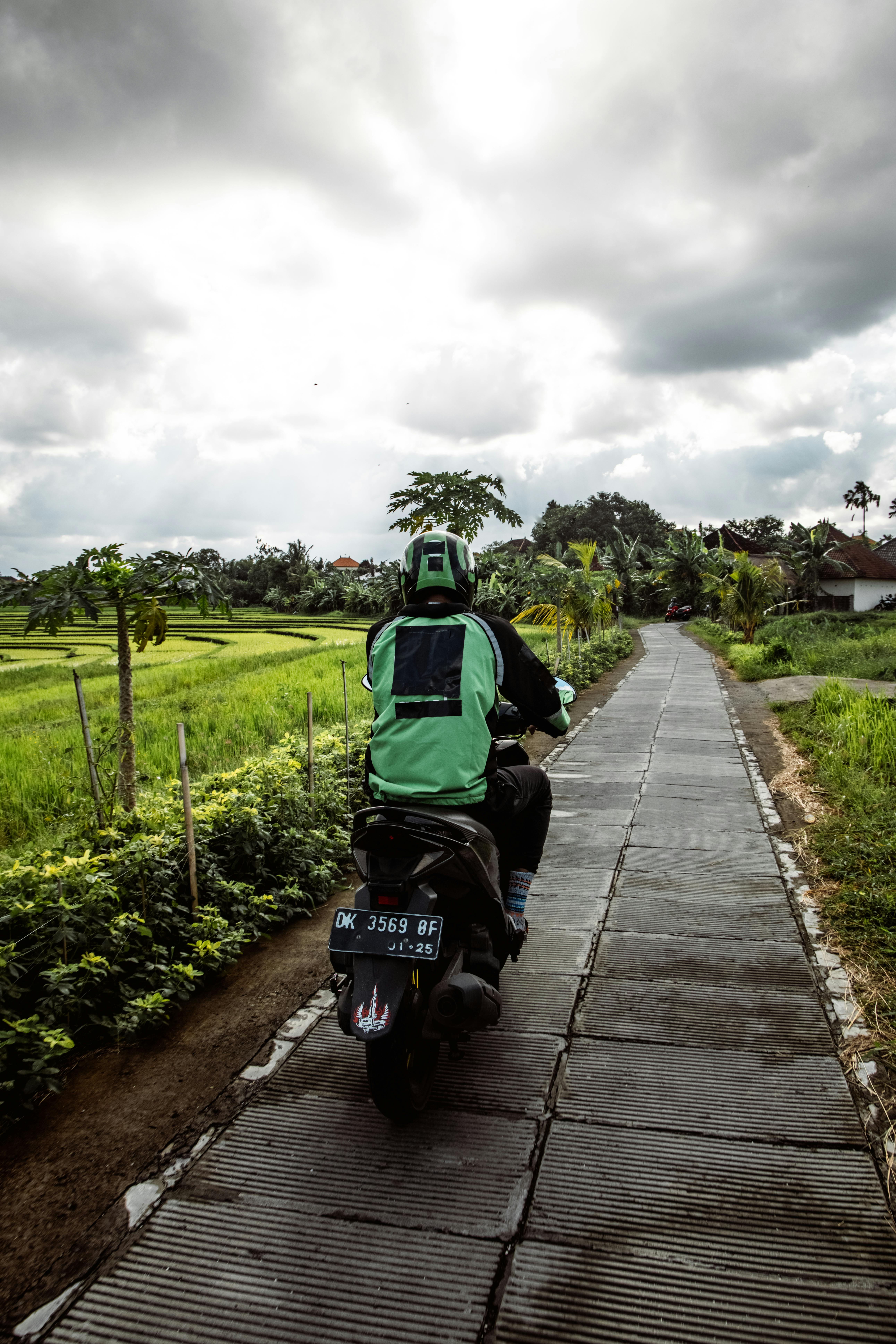Back View of a Person Riding a Scooter · Free Stock Photo