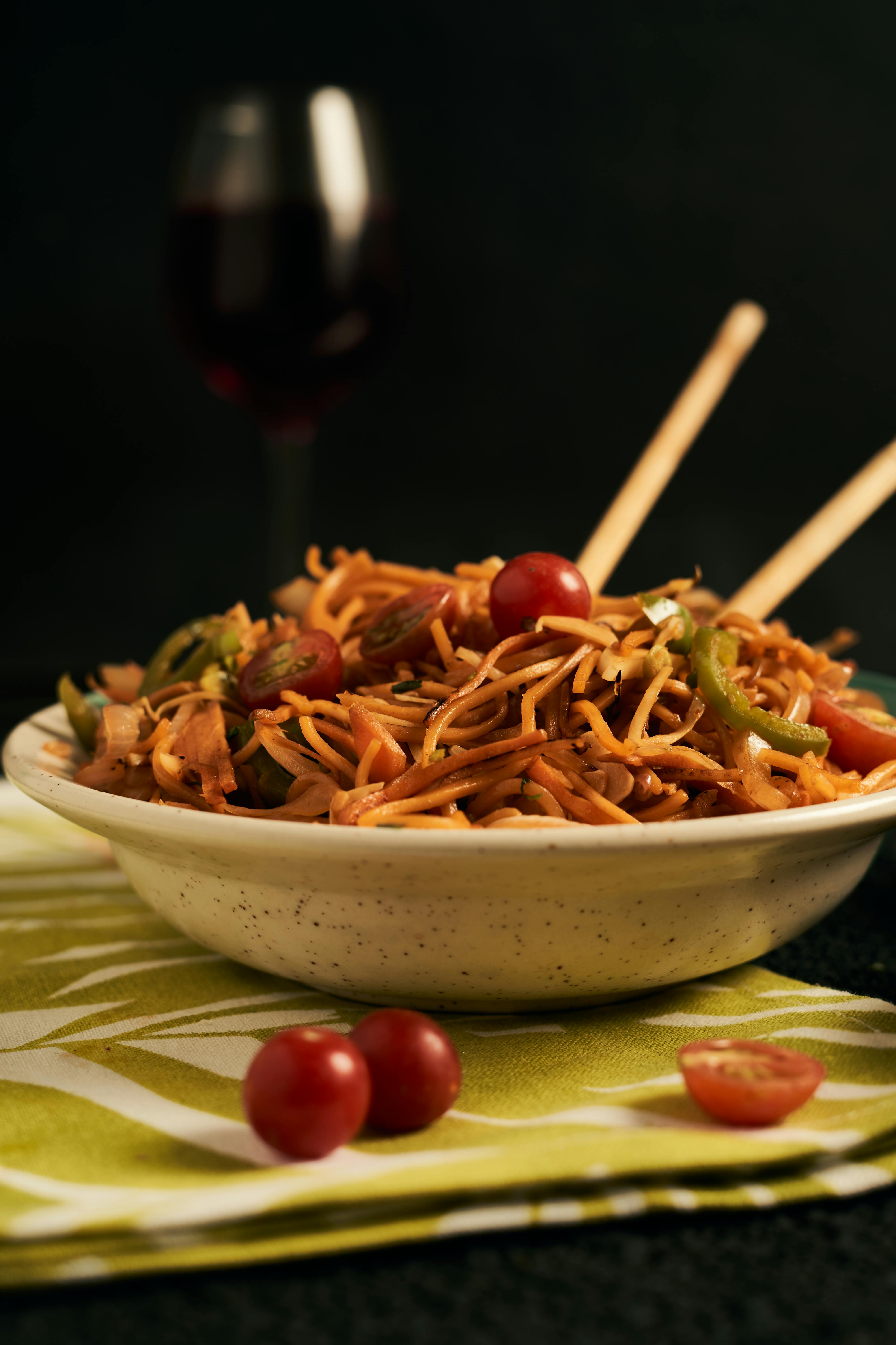 Close-up of an Indian Noodle Dish · Free Stock Photo