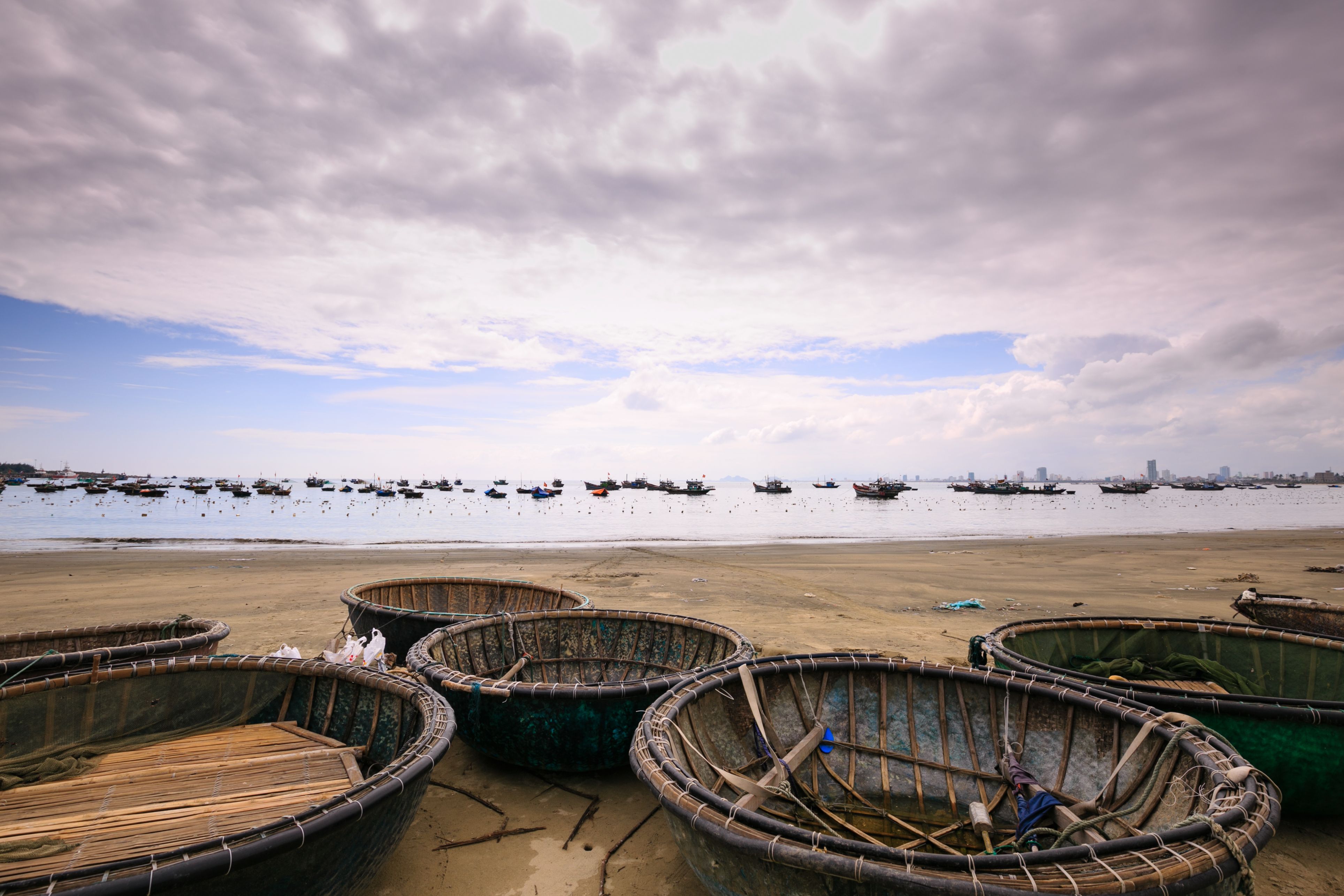 Fishing Boats on Sea at Sunset · Free Stock Photo