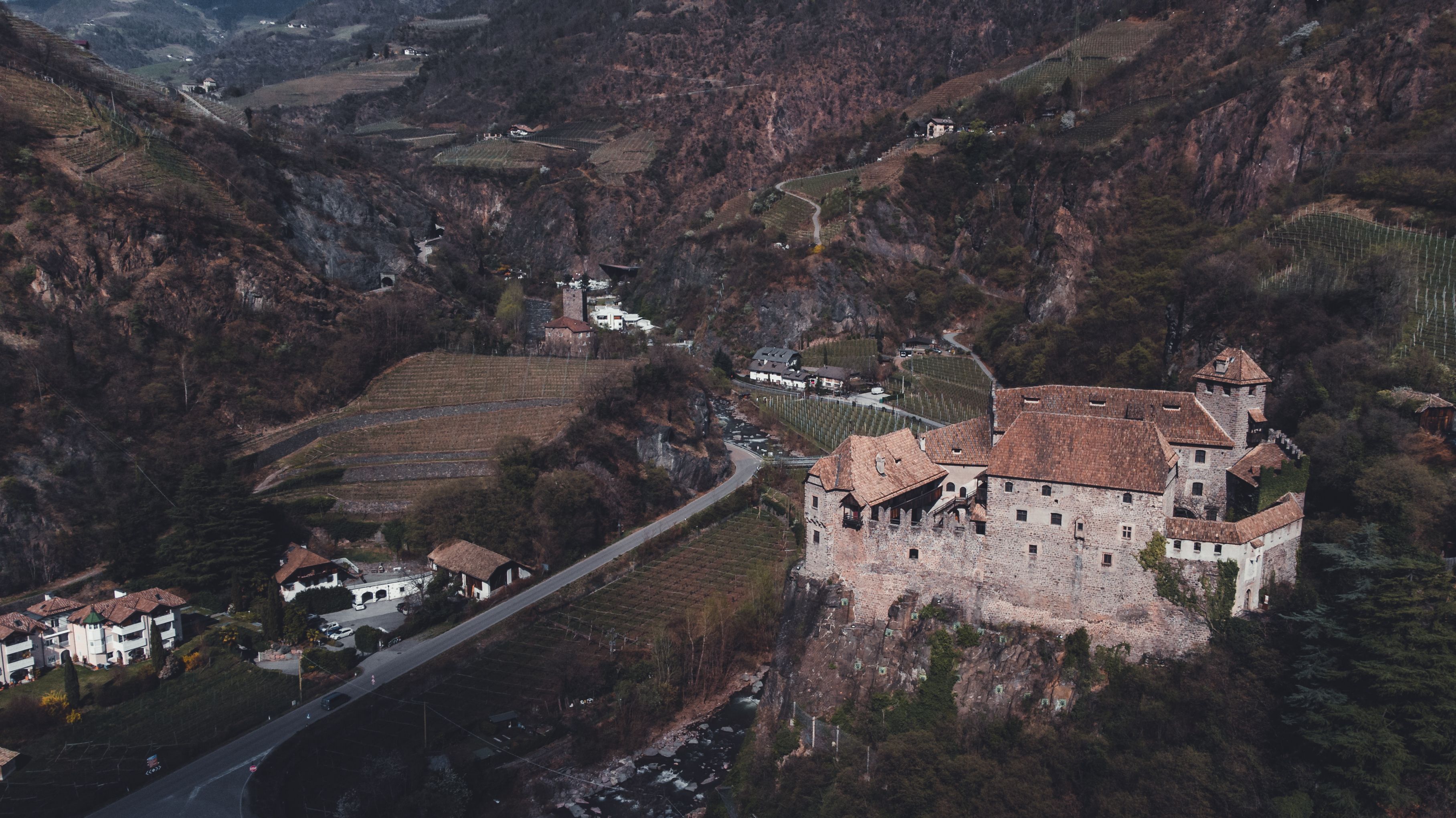Photo of a Mountain Landscape with a Castle · Free Stock Photo