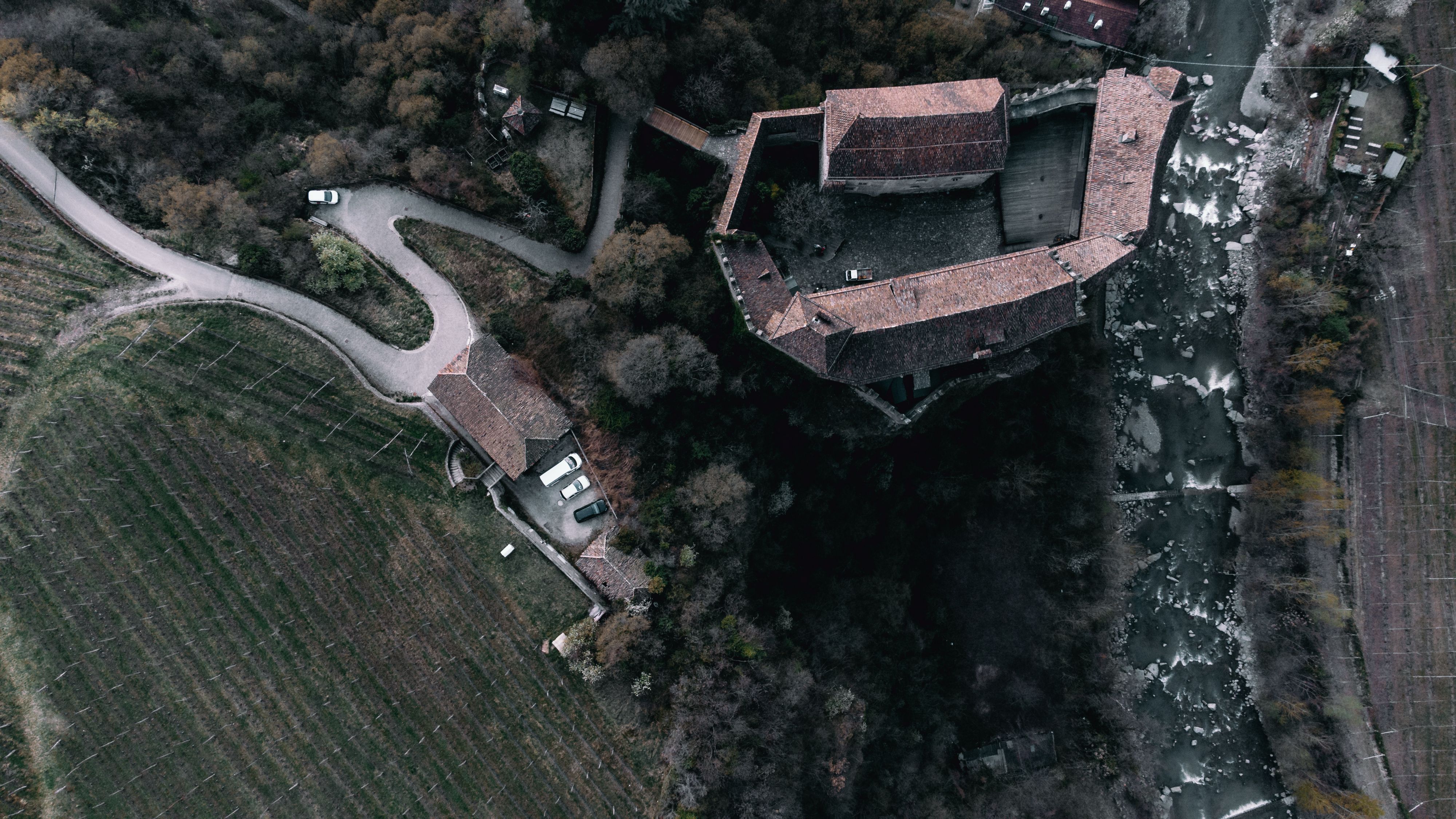 Aerial Photography of Schloss Seeburg Near Beautiful Houses · Free ...
