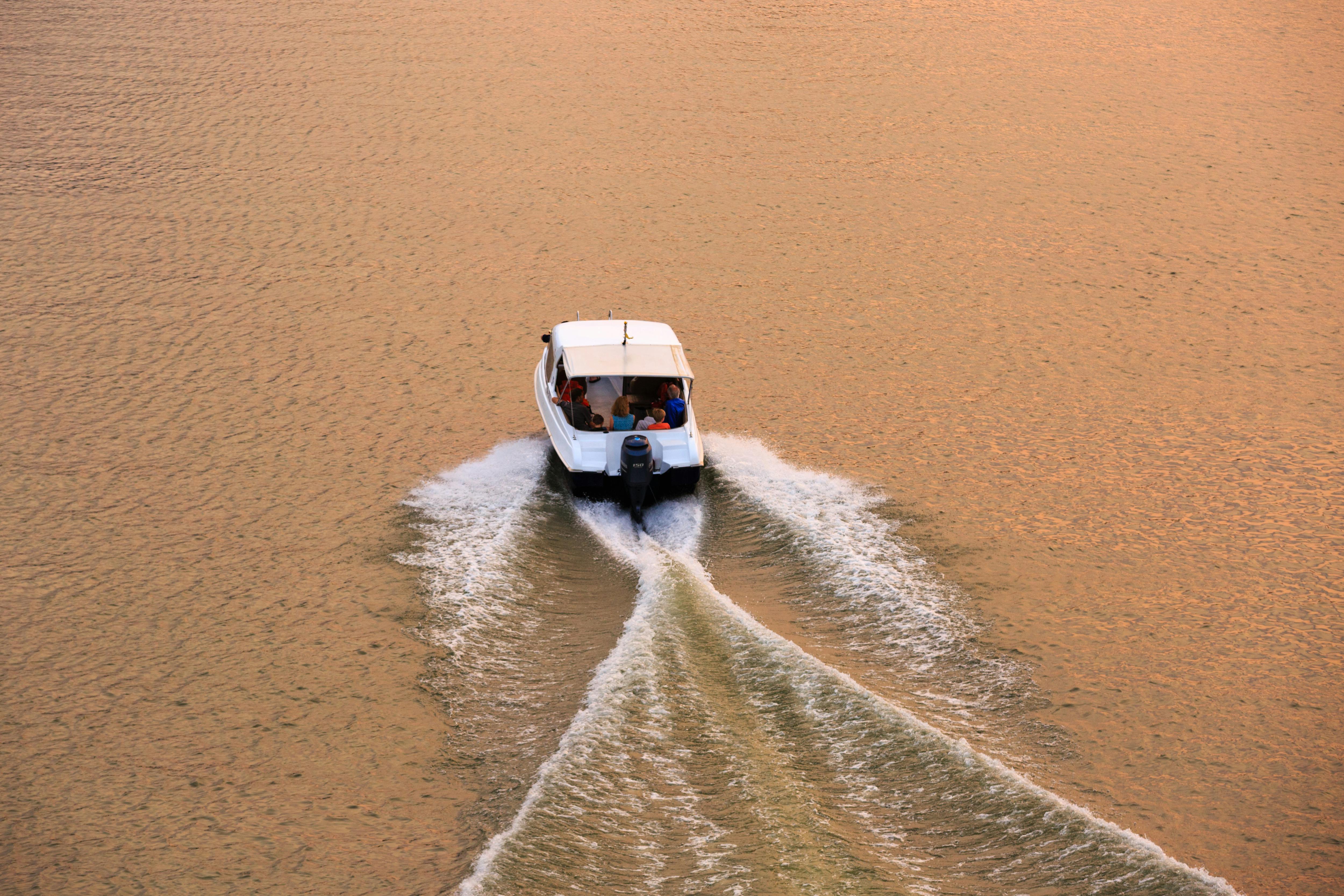 Aerial View of a Boat on the Sea · Free Stock Photo