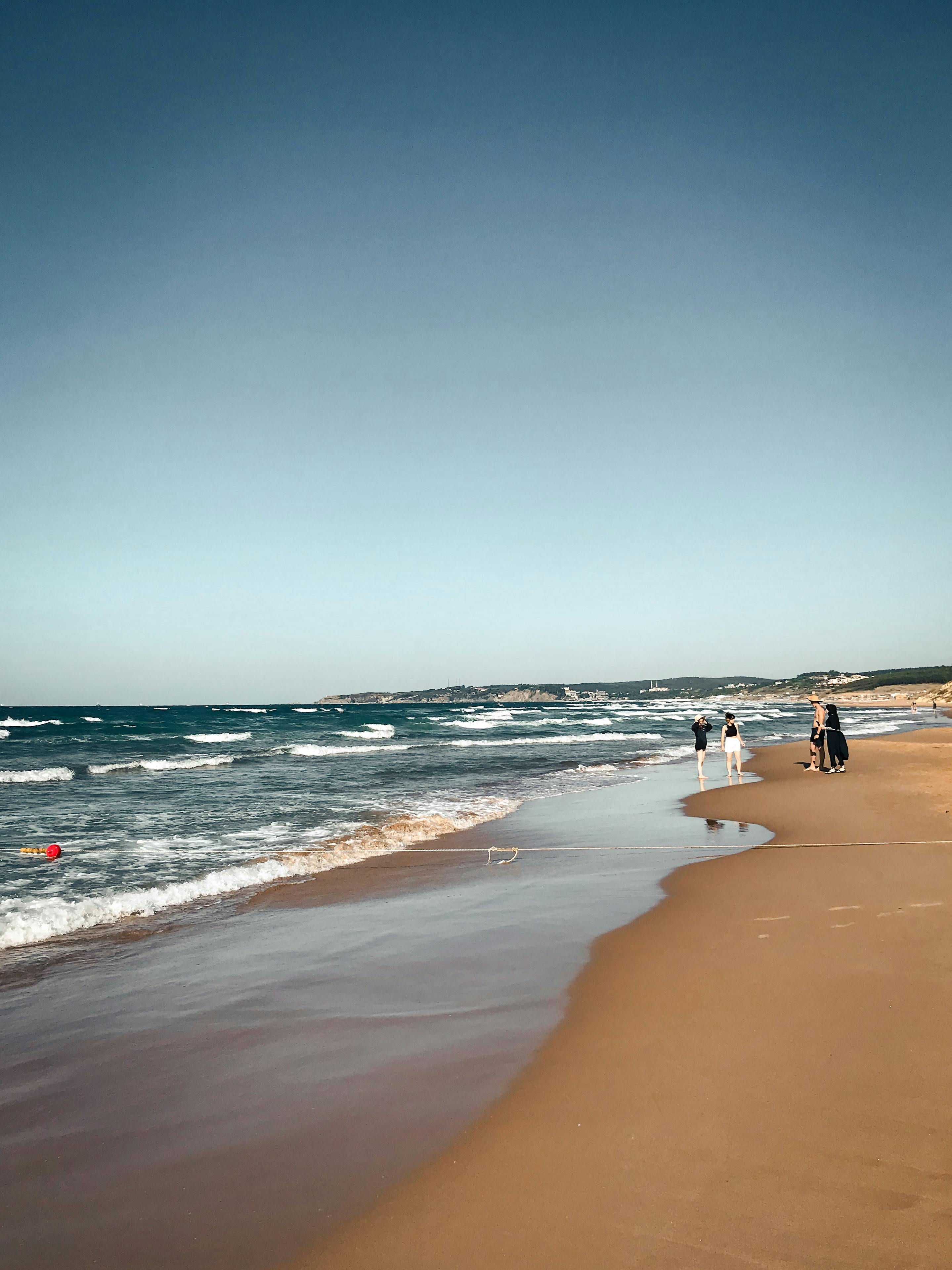 Clear, Blue Sky over Sea Shore · Free Stock Photo