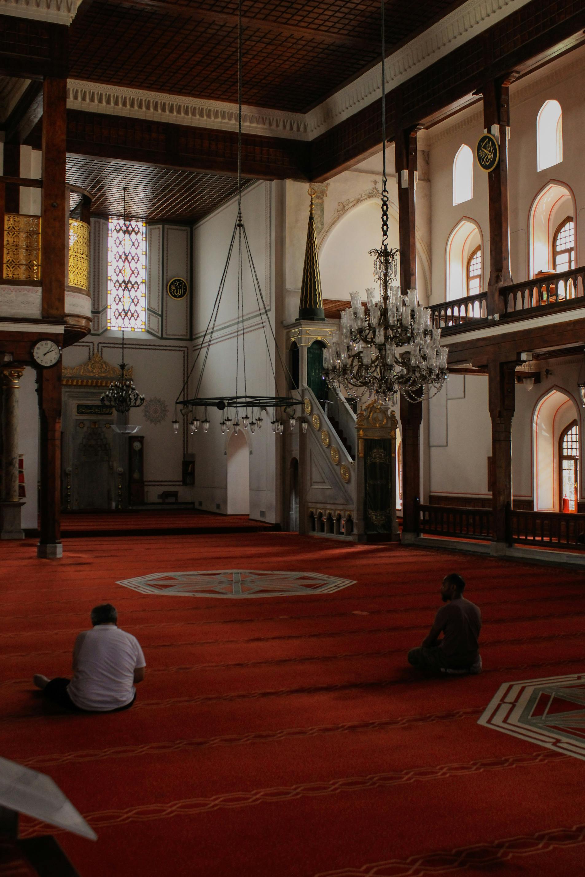 Men Inside the Mosque Praying Room · Free Stock Photo