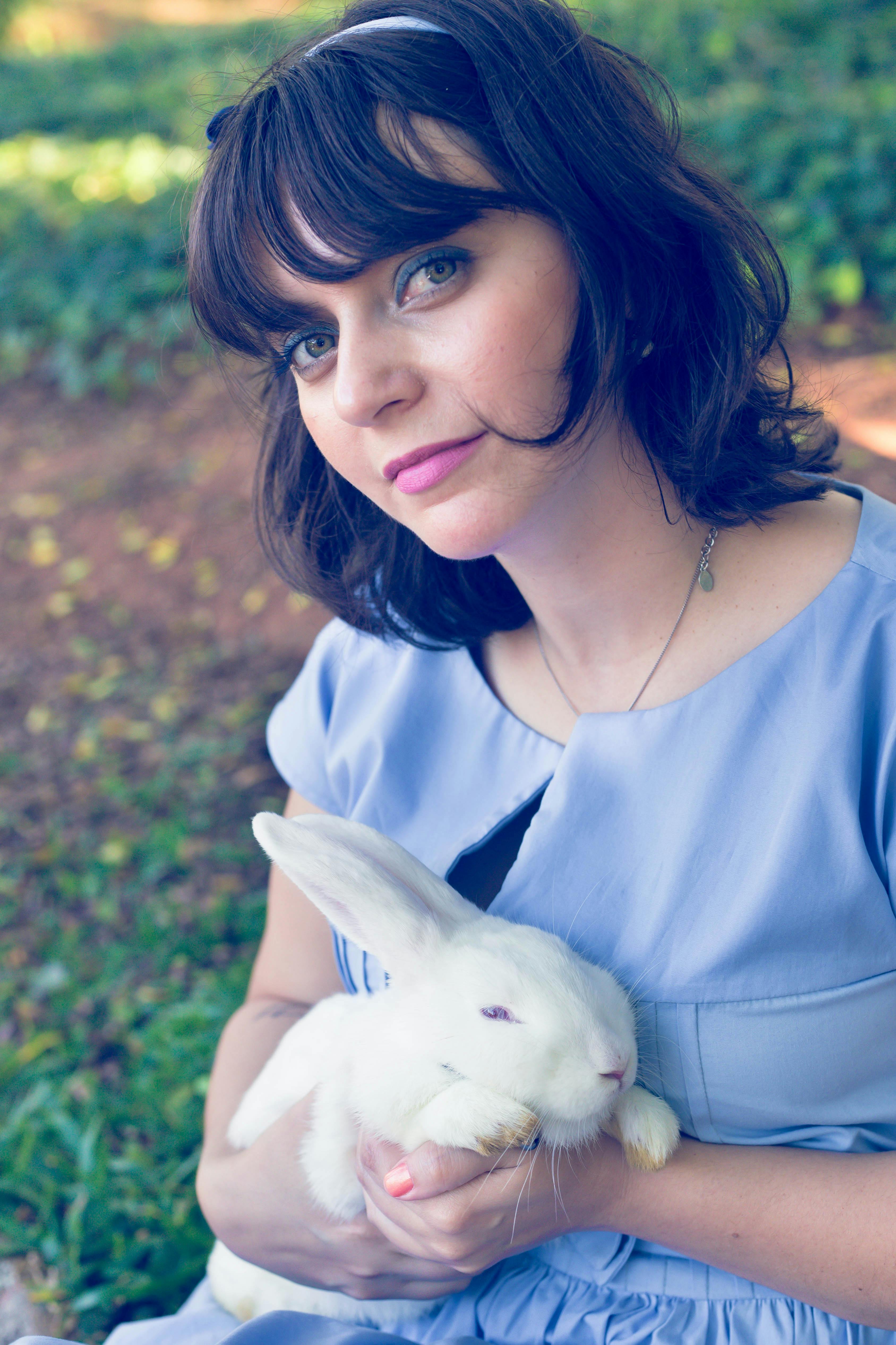 Woman Posing with Rabbit · Free Stock Photo
