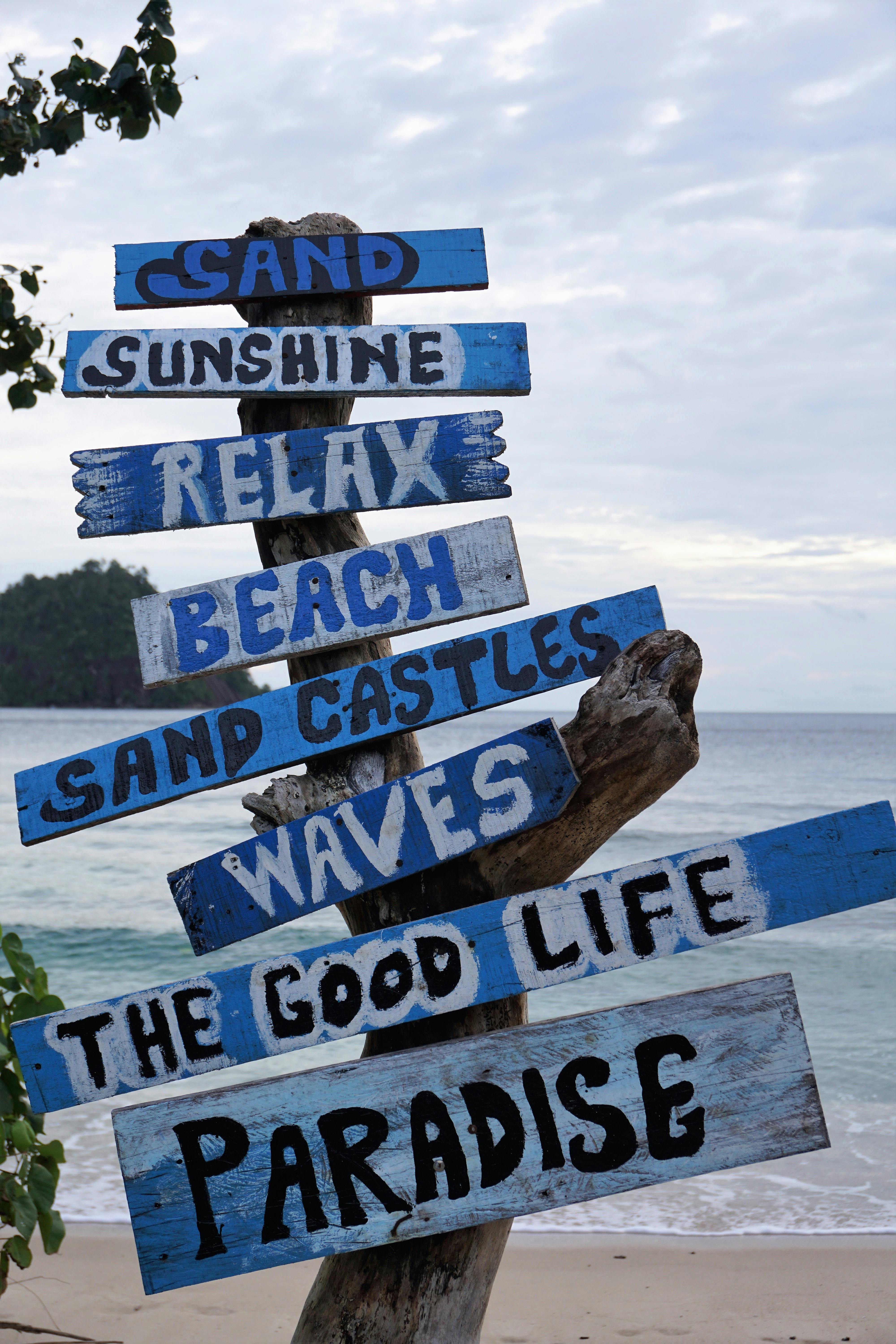 Beach Wooden Signages · Free Stock Photo
