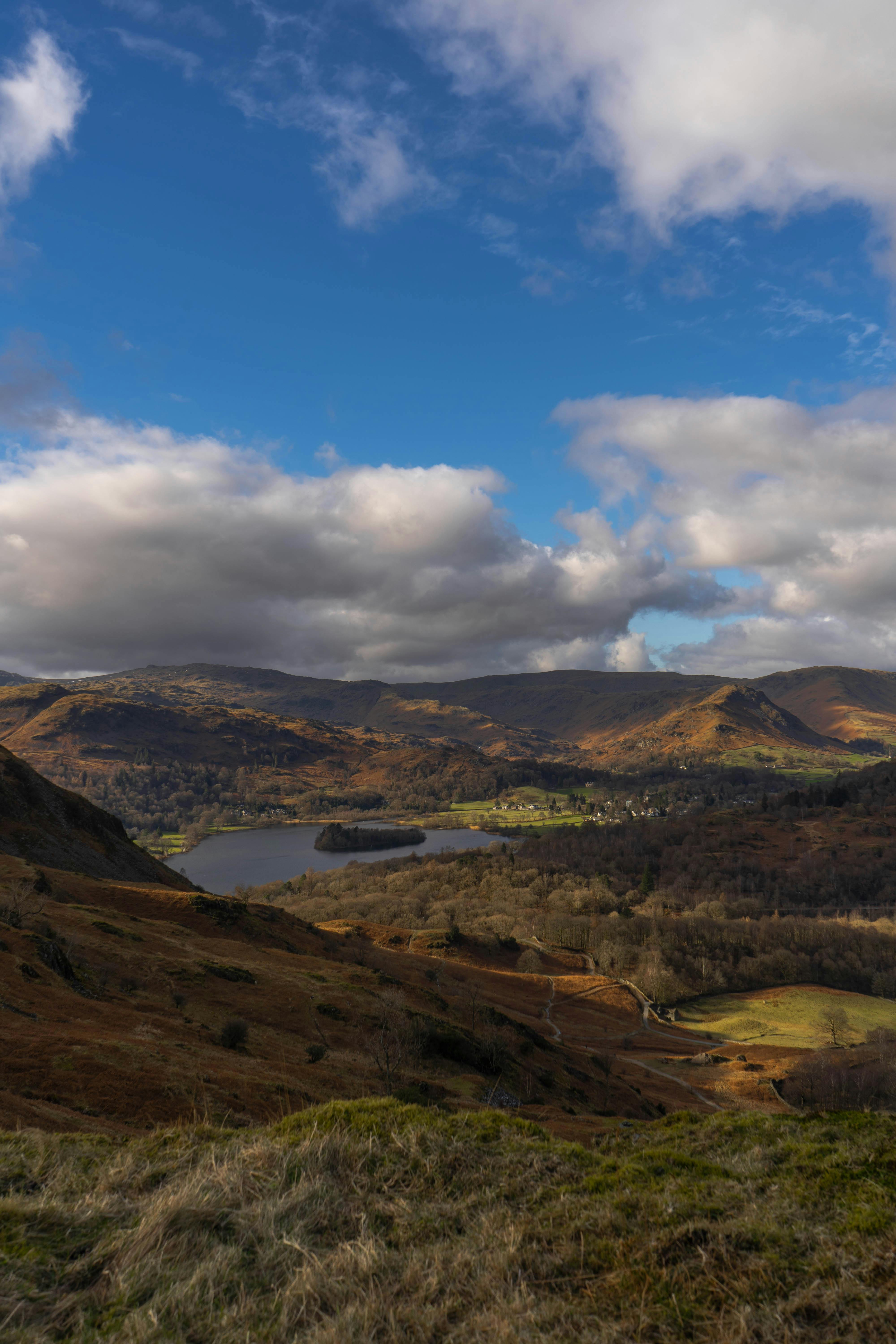 Rock by a Path Leading Through a Mountain Valley · Free Stock Photo