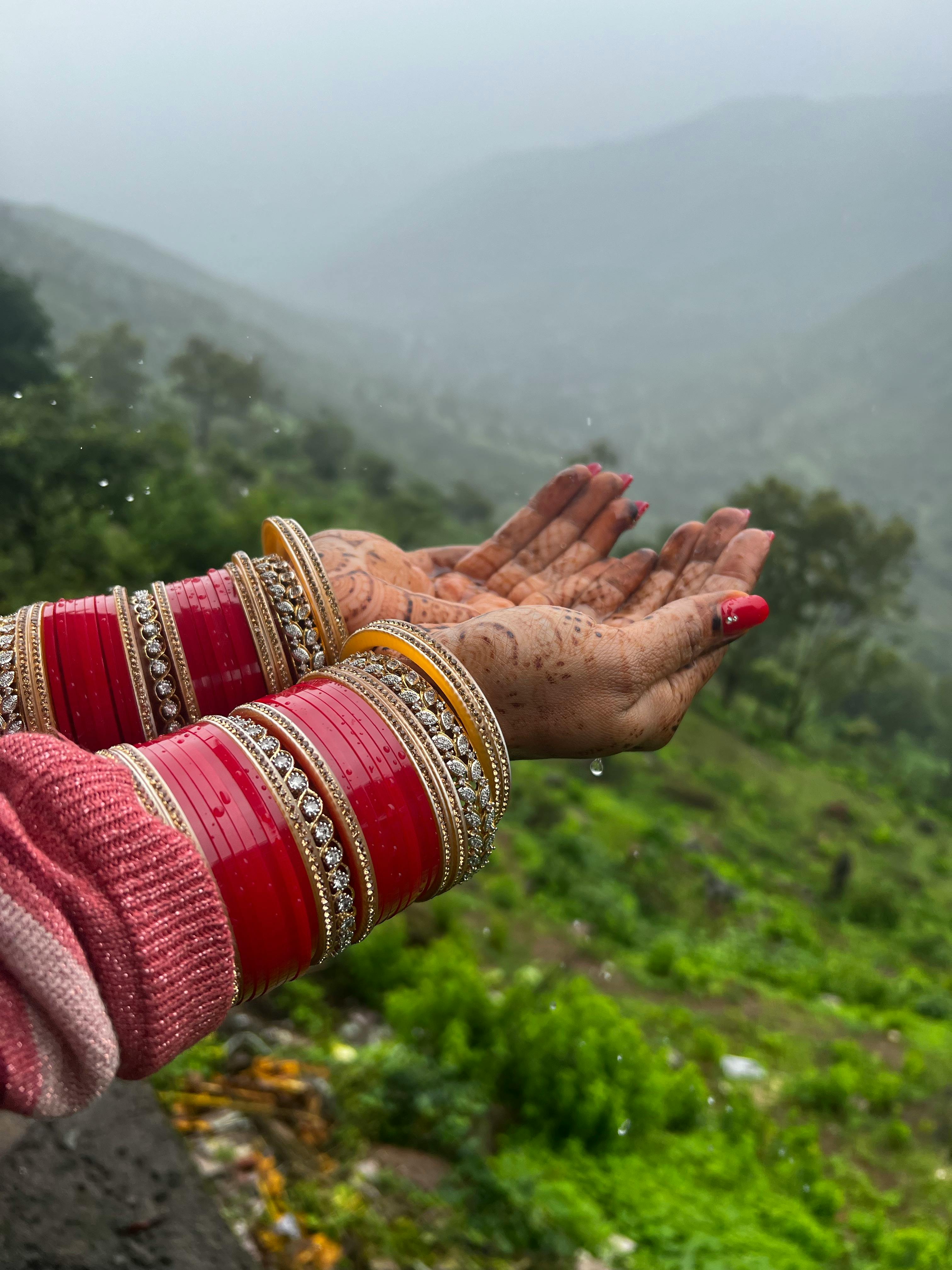 Woman Catching Raindrops · Free Stock Photo