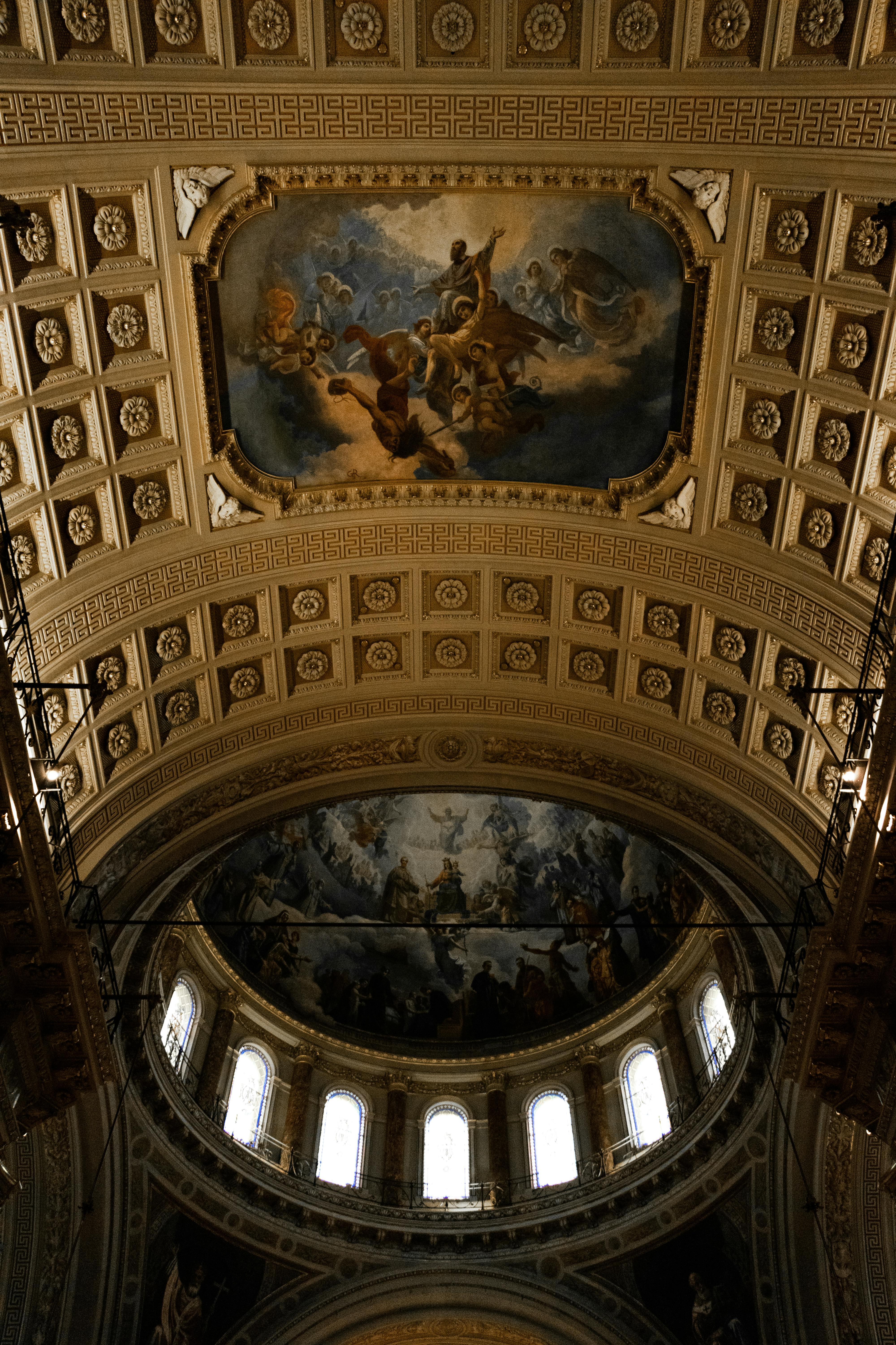 Painting on the Ceiling of a Cathedral · Free Stock Photo