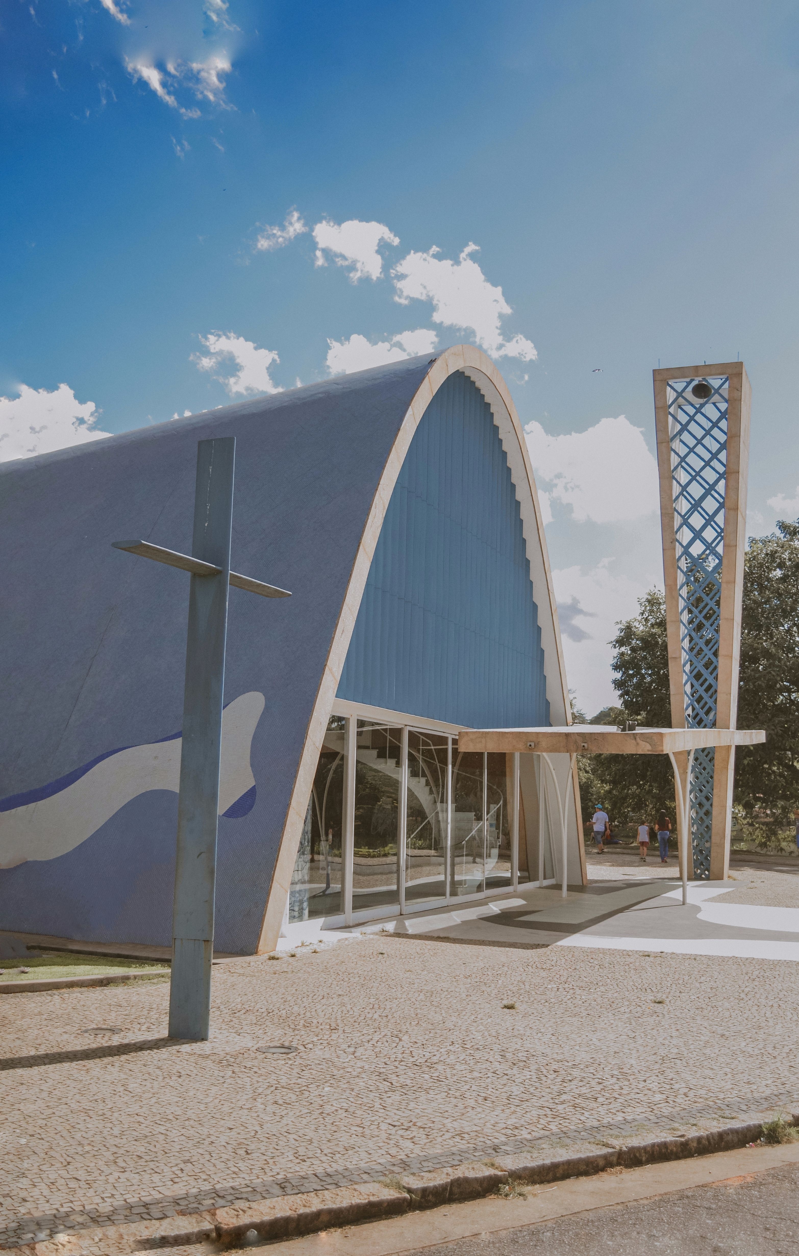 Blue and White Church Building · Free Stock Photo