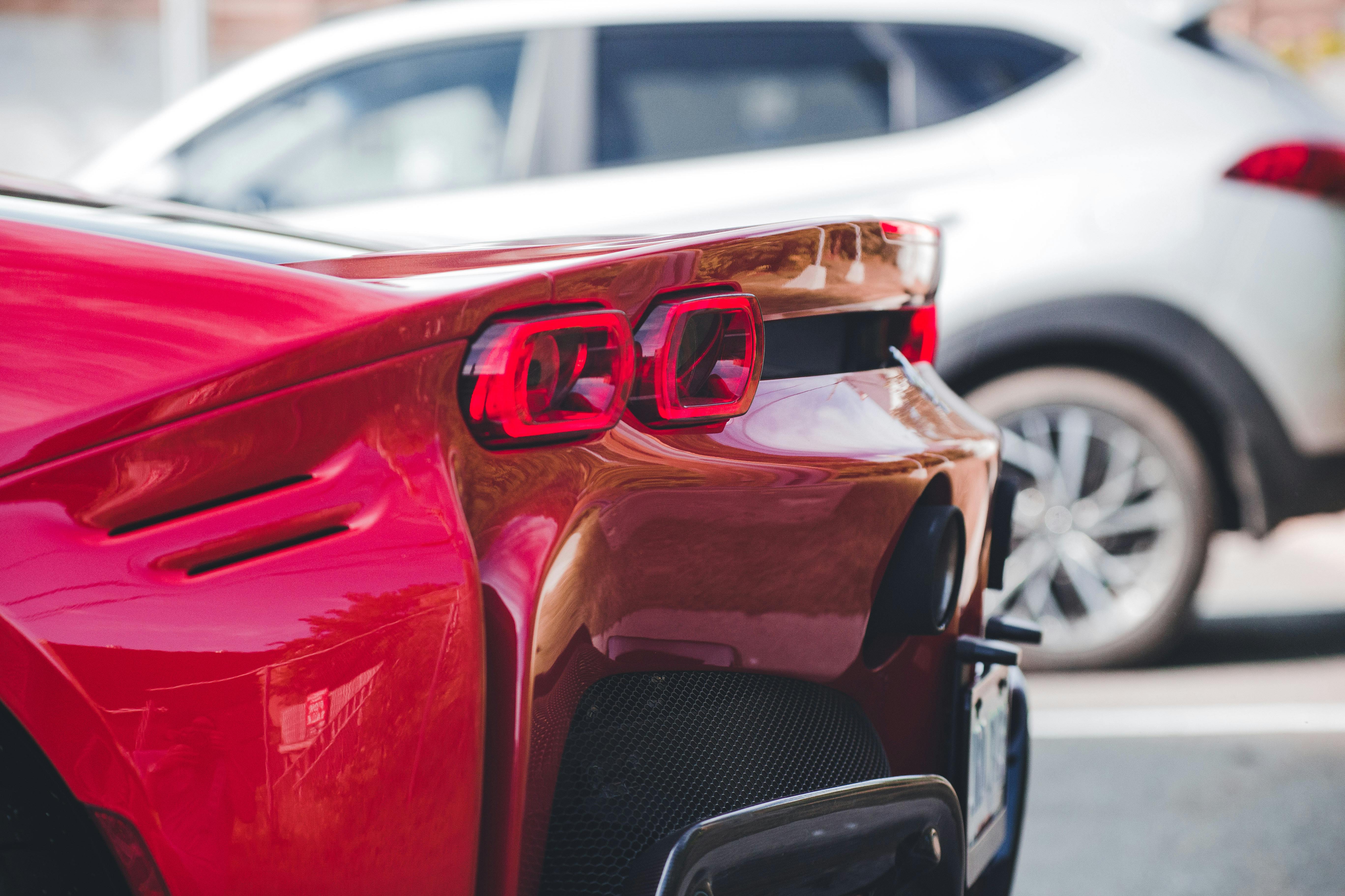 A Taillight of a Ferrari SF90 Stradale · Free Stock Photo