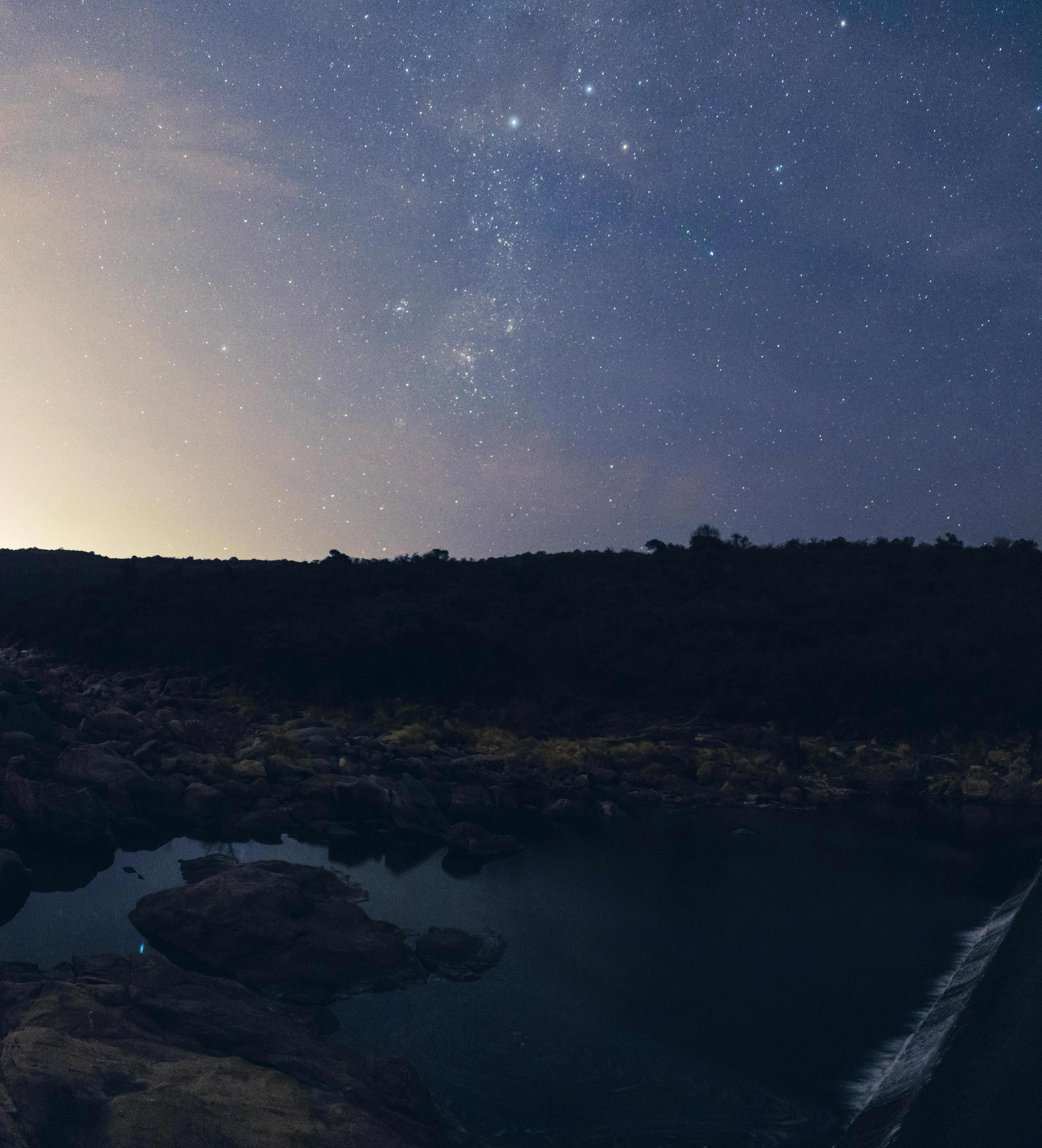 Star Field over Landscape · Free Stock Photo
