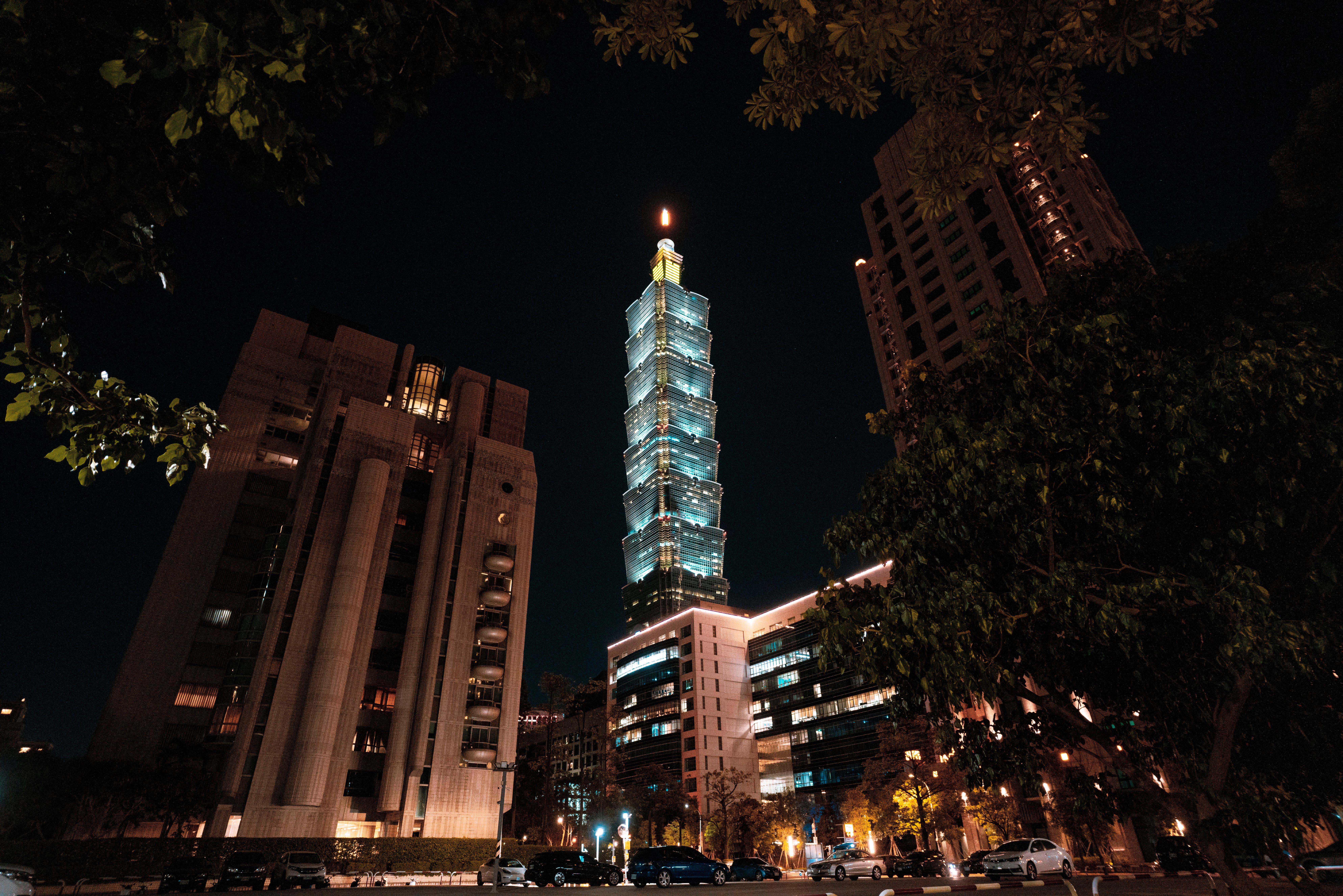 Skyscraper During Night Time · Free Stock Photo