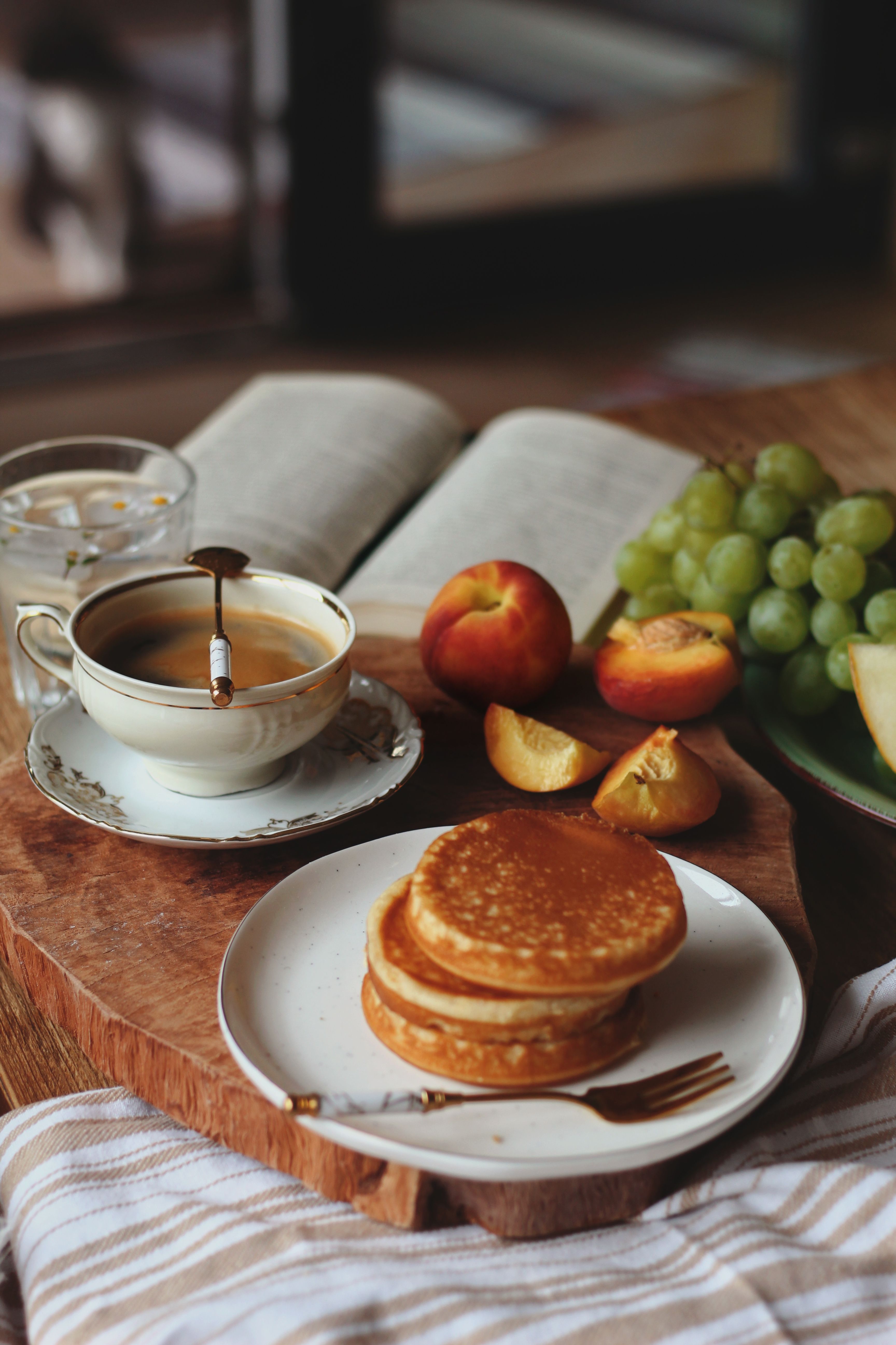 Pancakes and Coffee on Table · Free Stock Photo