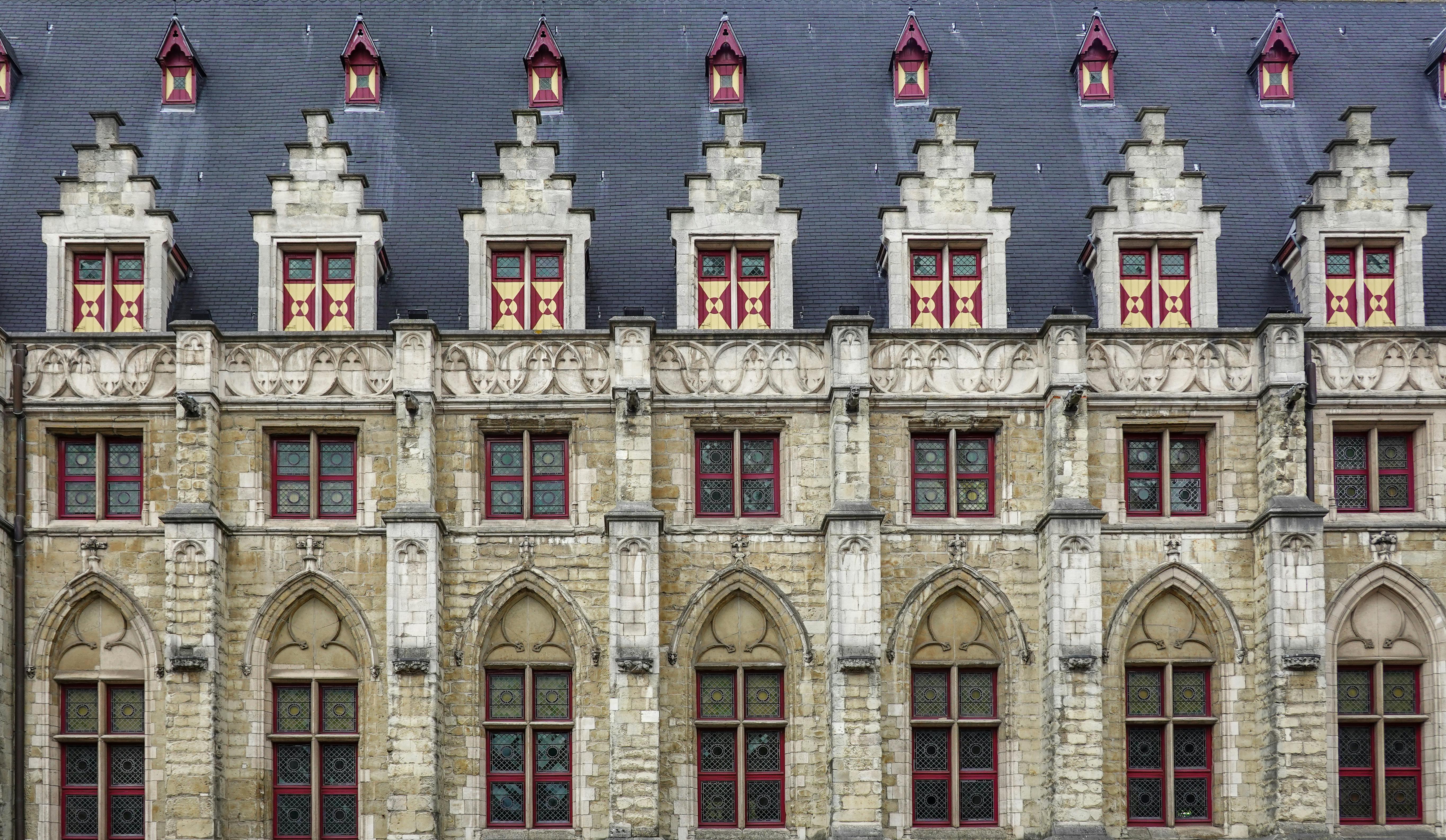 Exterior Design of a Medieval Building in Bruges Belgium · Free Stock Photo
