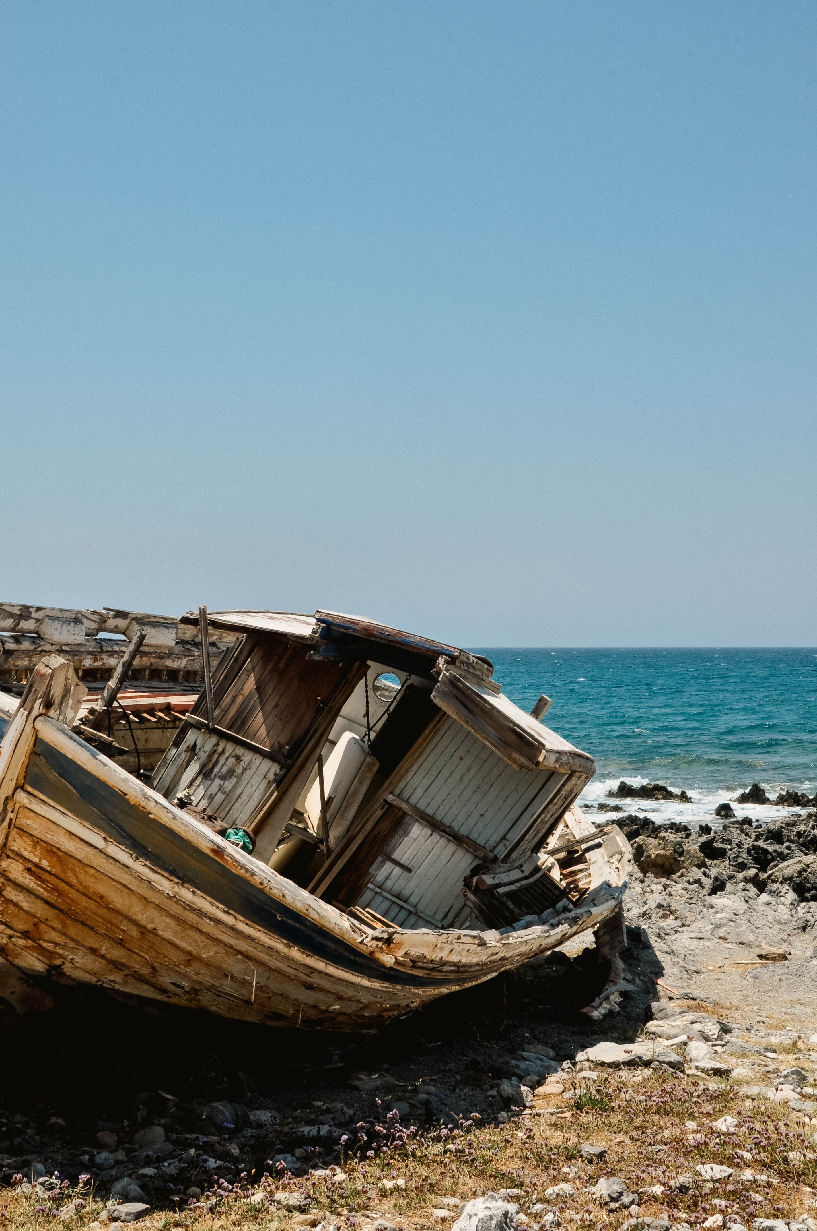 Photo of a Shipwreck on a Beach · Free Stock Photo