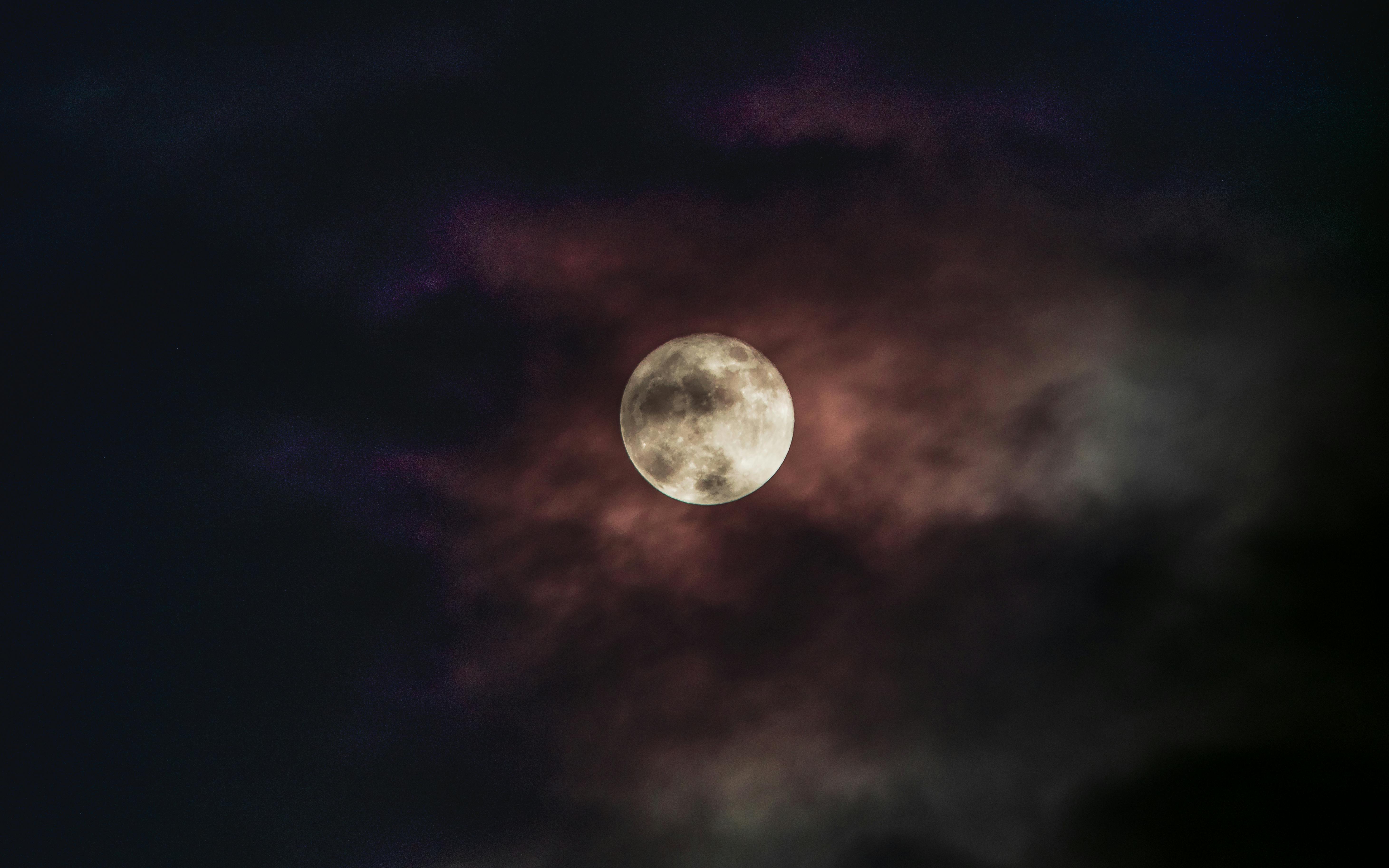 Full Moon Behind Clouds · Free Stock Photo