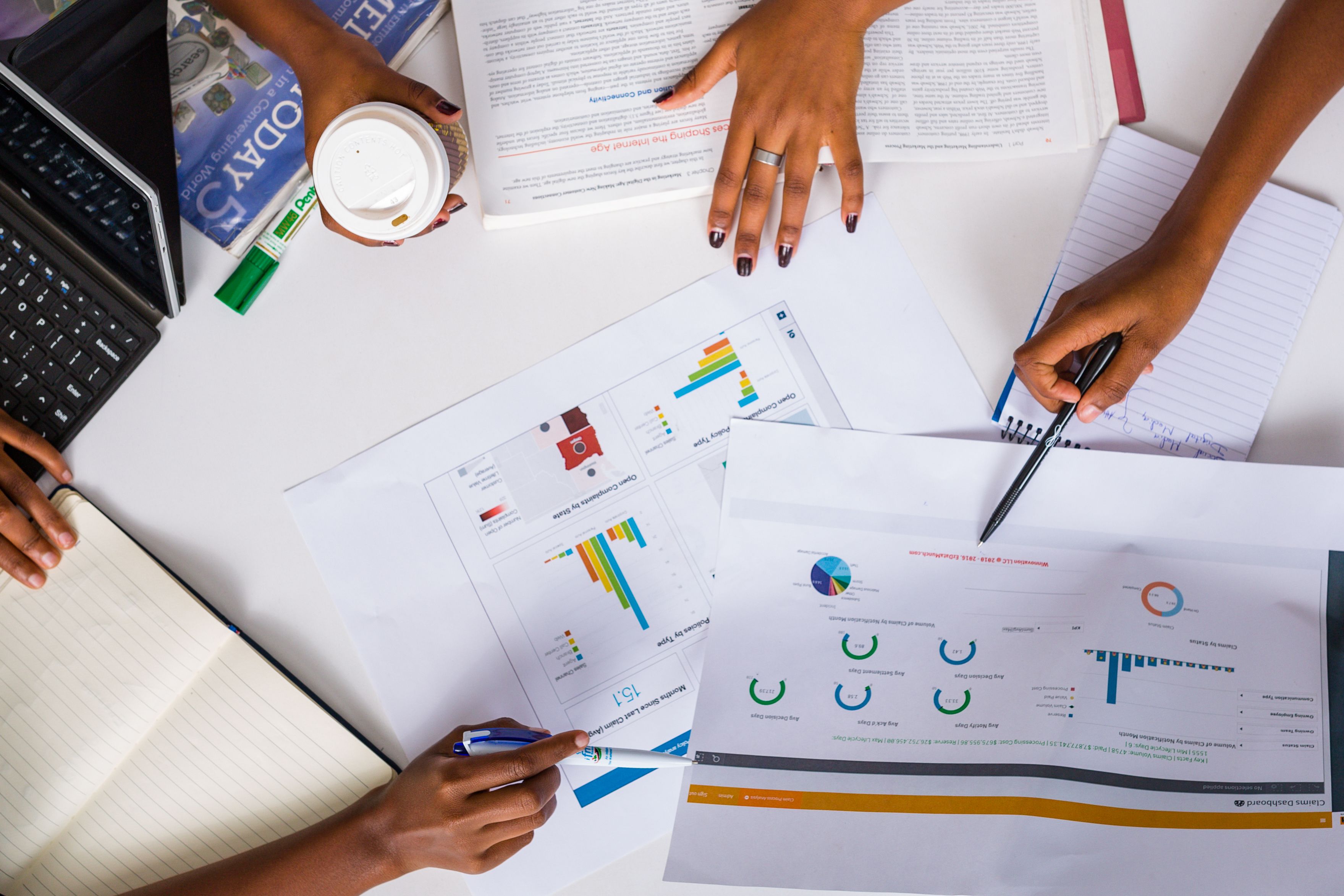 Business Review Meetings With Charts Photos, Download The BEST Free ...