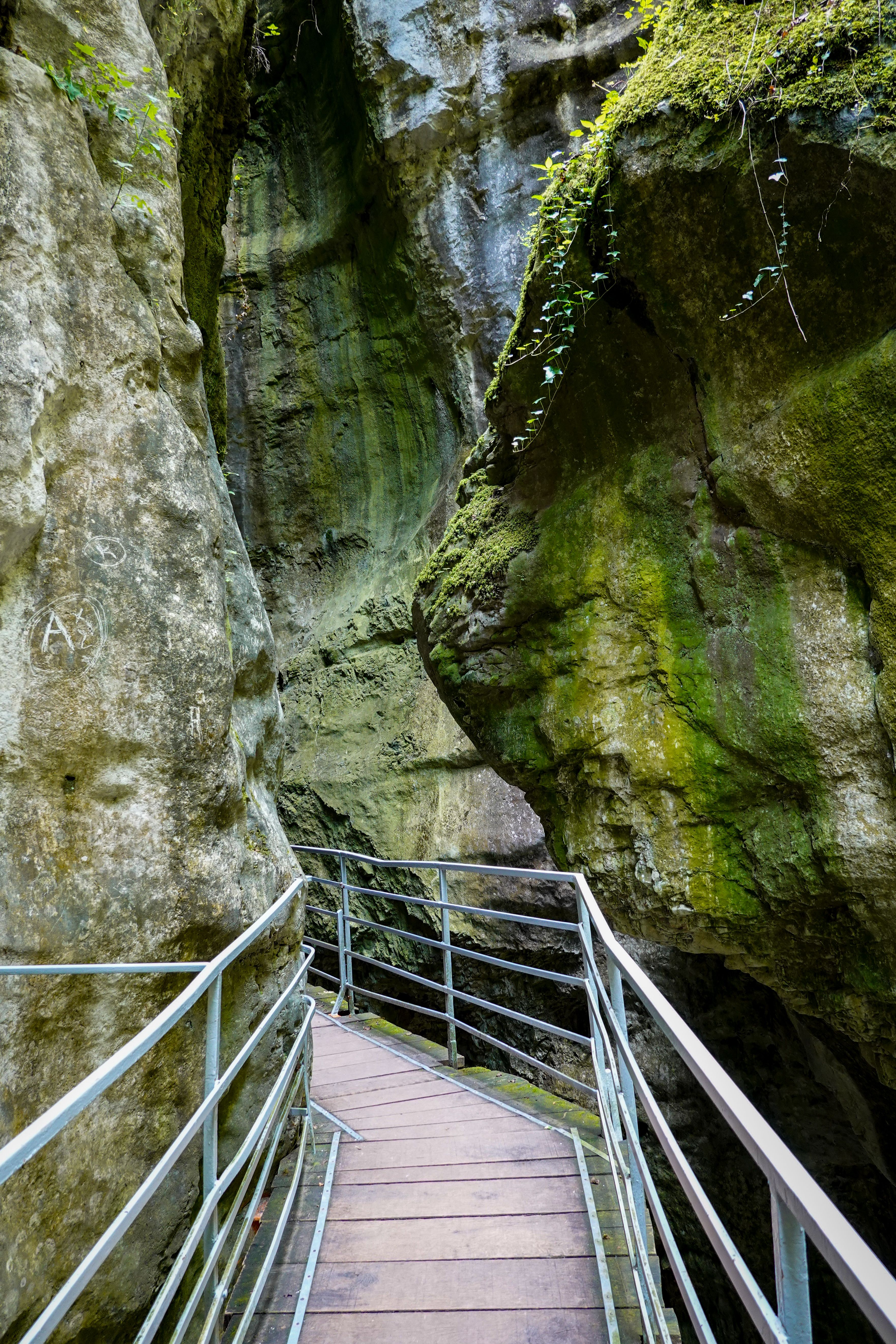 Boardwalk Between Rock Formations · Free Stock Photo