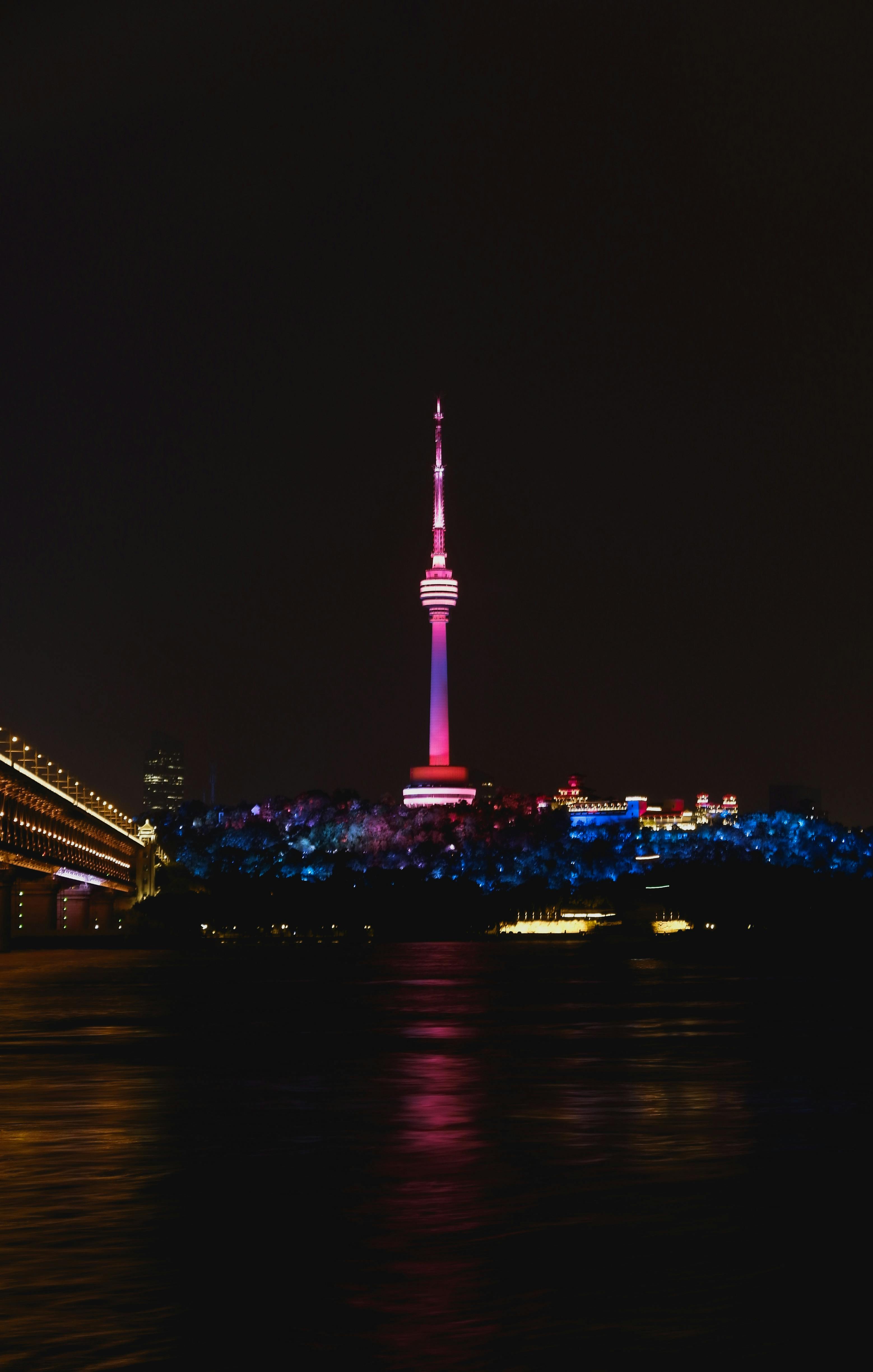 View of a Tower at Night · Free Stock Photo