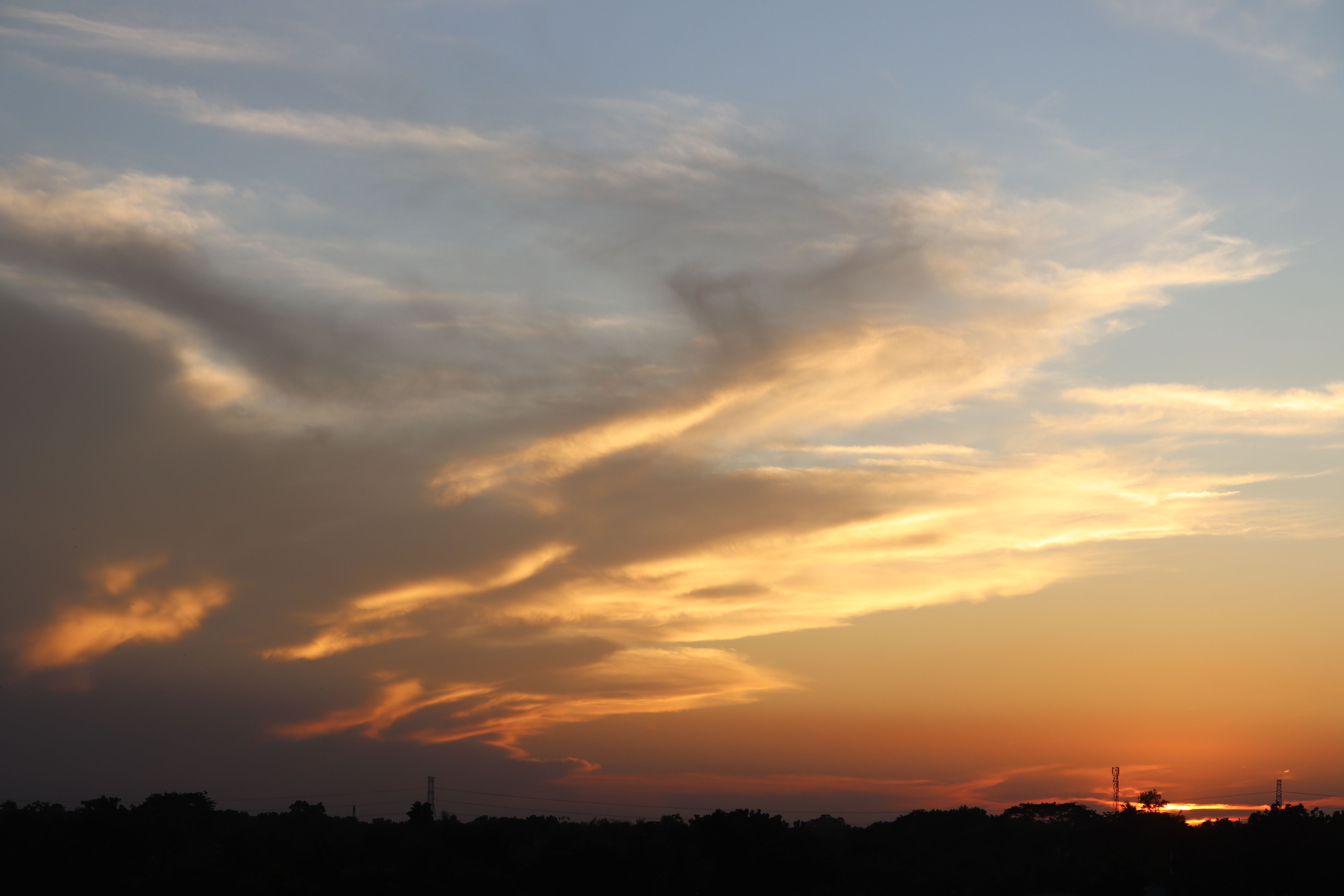 A Dramatic Golden Sky · Free Stock Photo